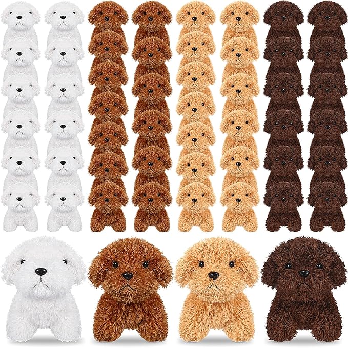 Amazon.com: Liliful 50 Pcs Mini Puppy Dogs Small Stuffed Dog Bulk Cute ...