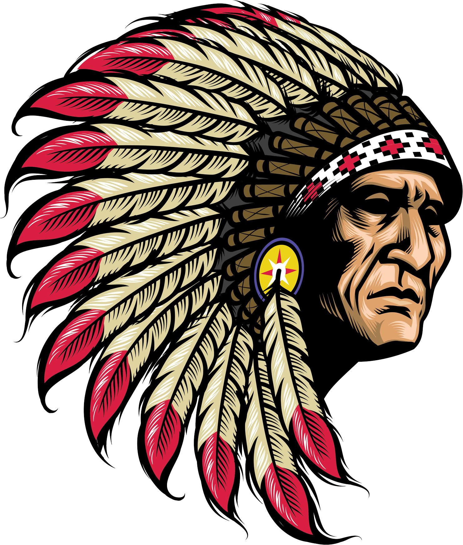 Cartoon Native American Chief