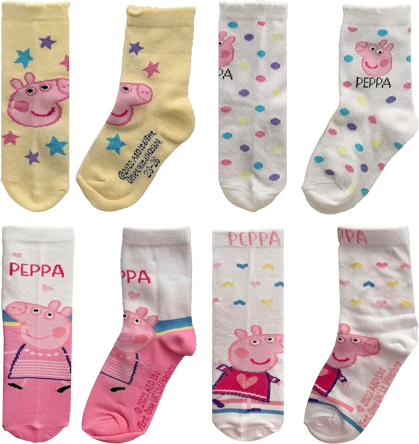 Peppa Pig Socks Boys Girls Kids – Pack of 4 : Amazon.co.uk: Fashion