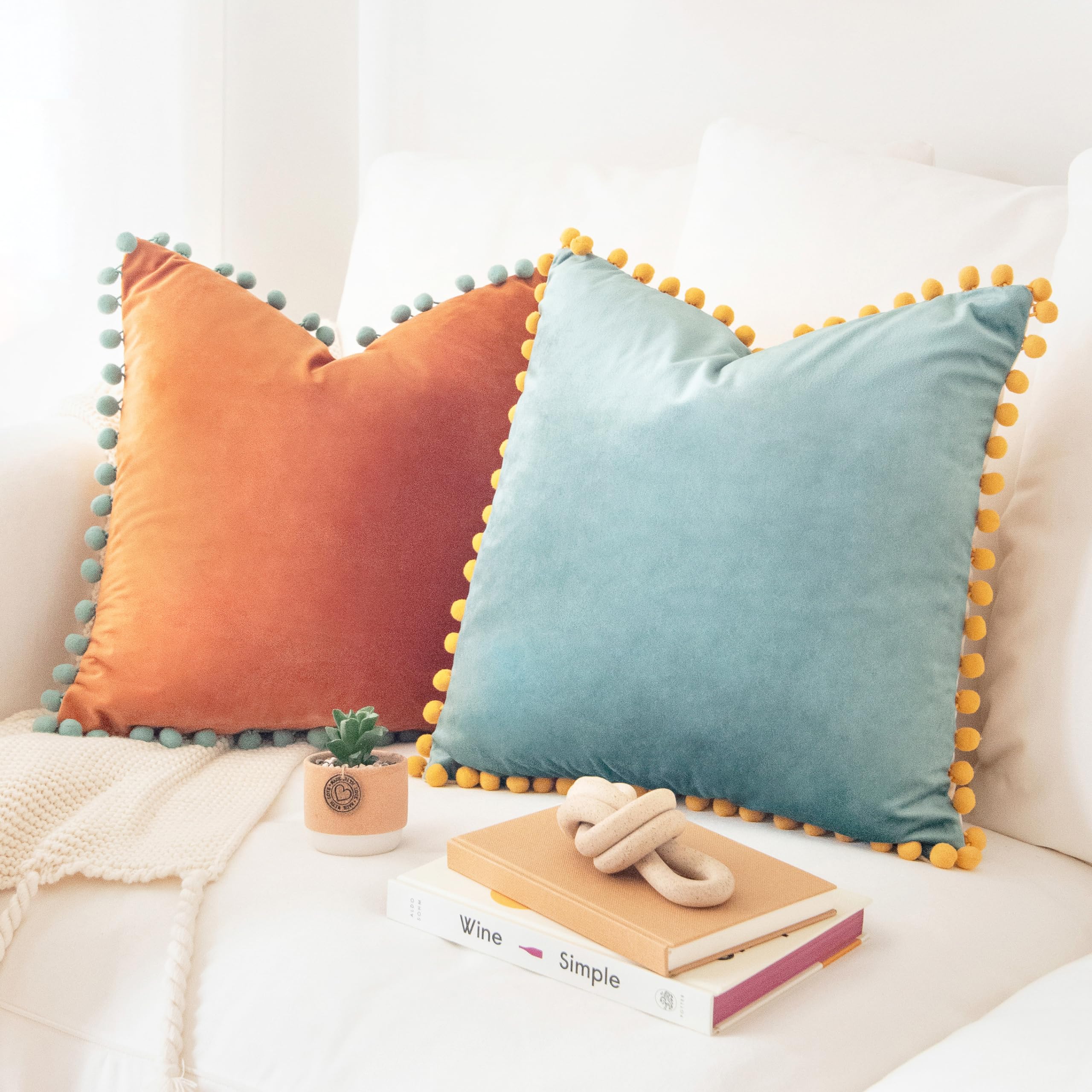 Amazon.com: MONDAY MOOSE Decorative Throw Pillow Covers Cushion Cases ...