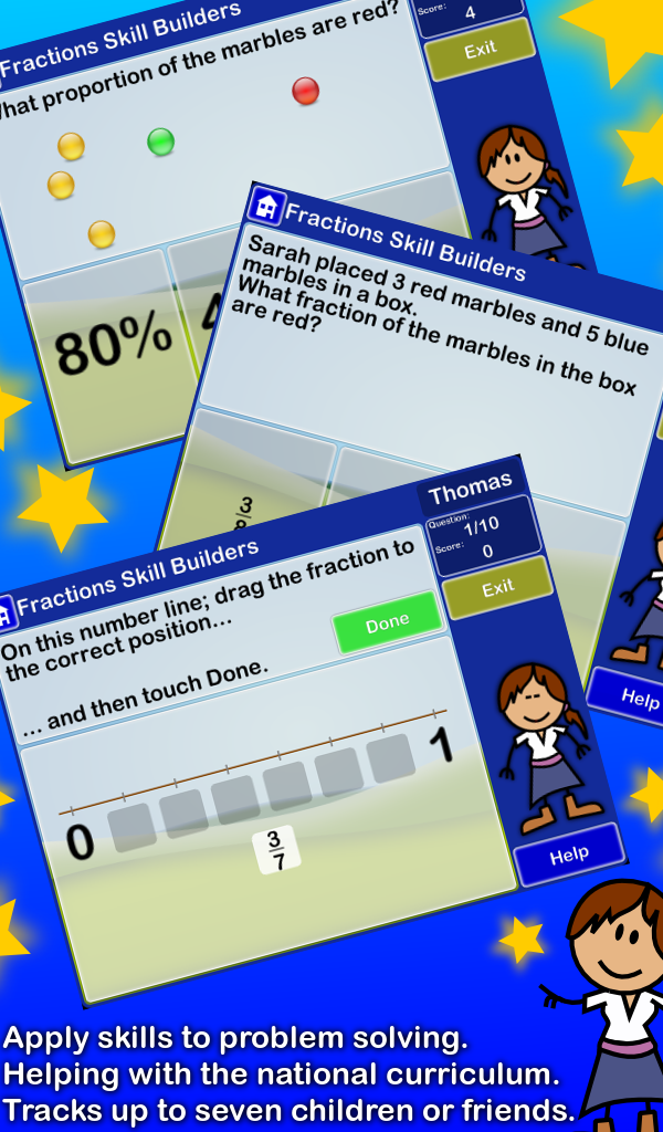 Fractions, Decimals & Percentages Skill Builders - App on the Amazon ...