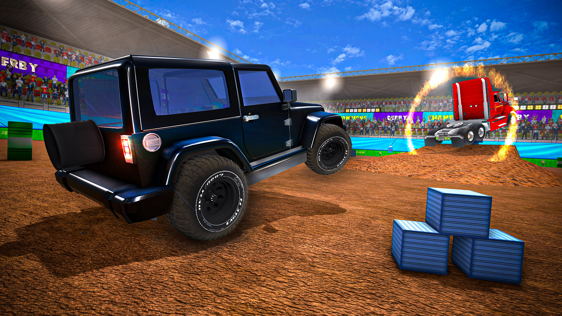 Monster Truck Bigfoot Crash Stunts Demolition Game - Derby Crash War ...