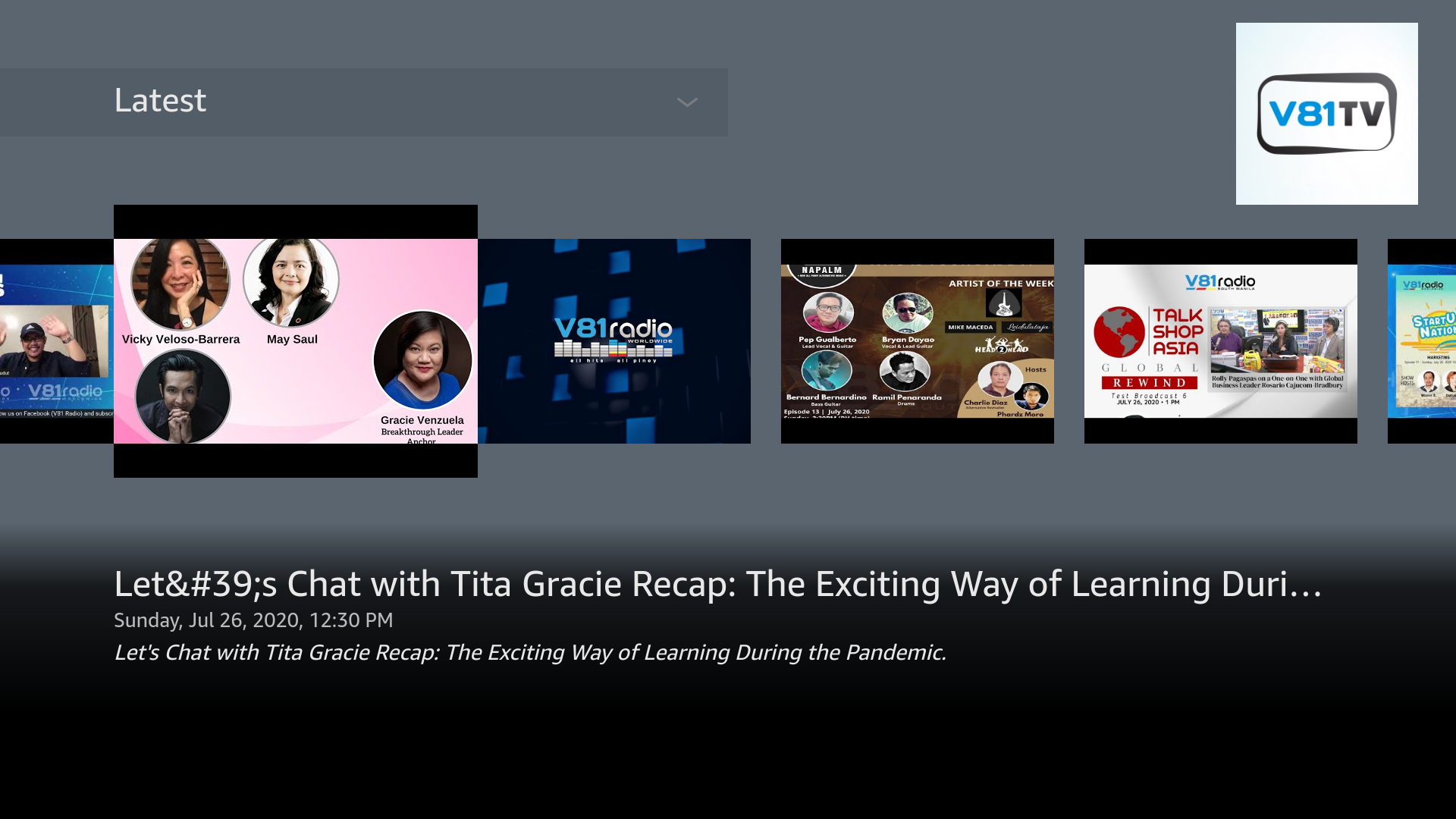 V81 TV - App on the Amazon Appstore
