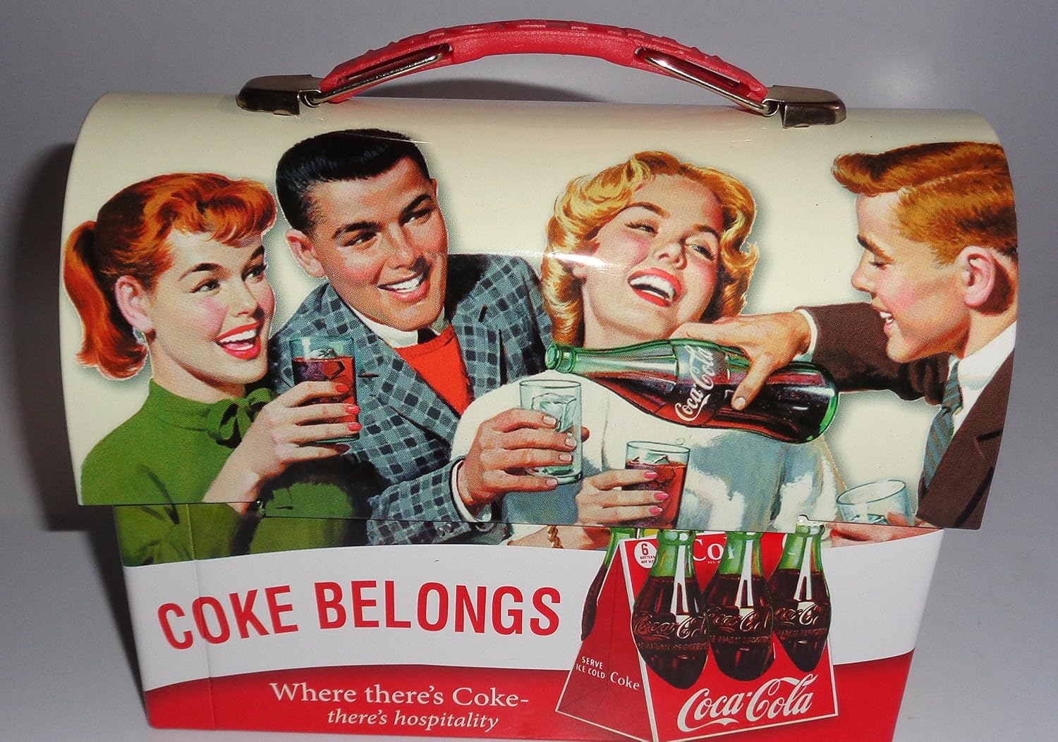 Amazon.com: Coca Cola Retro Dome Shapped Tin Lunch Box : Home & Kitchen