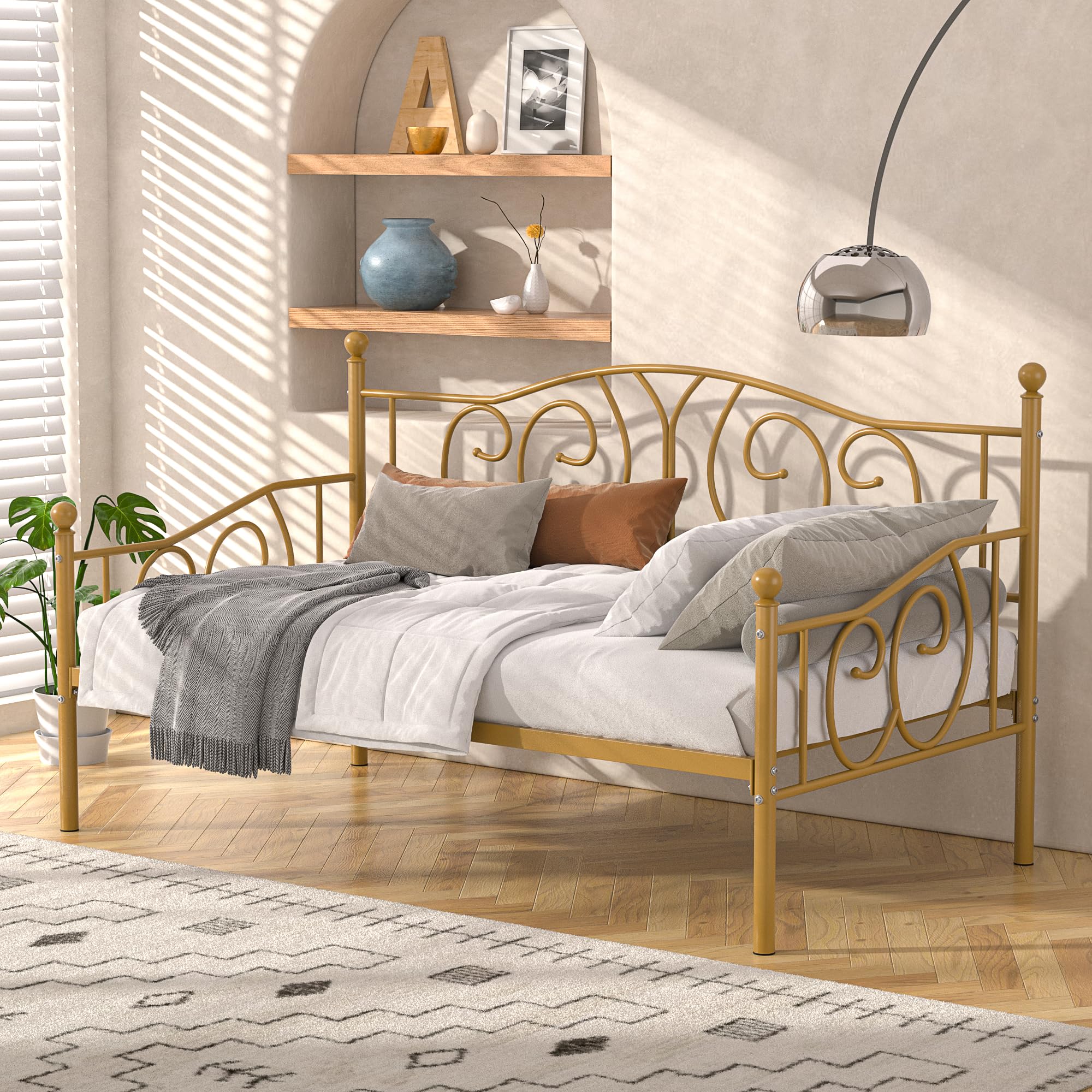 Snapklik.com : VECELO Twin Daybed Frame, Metal Day Bed