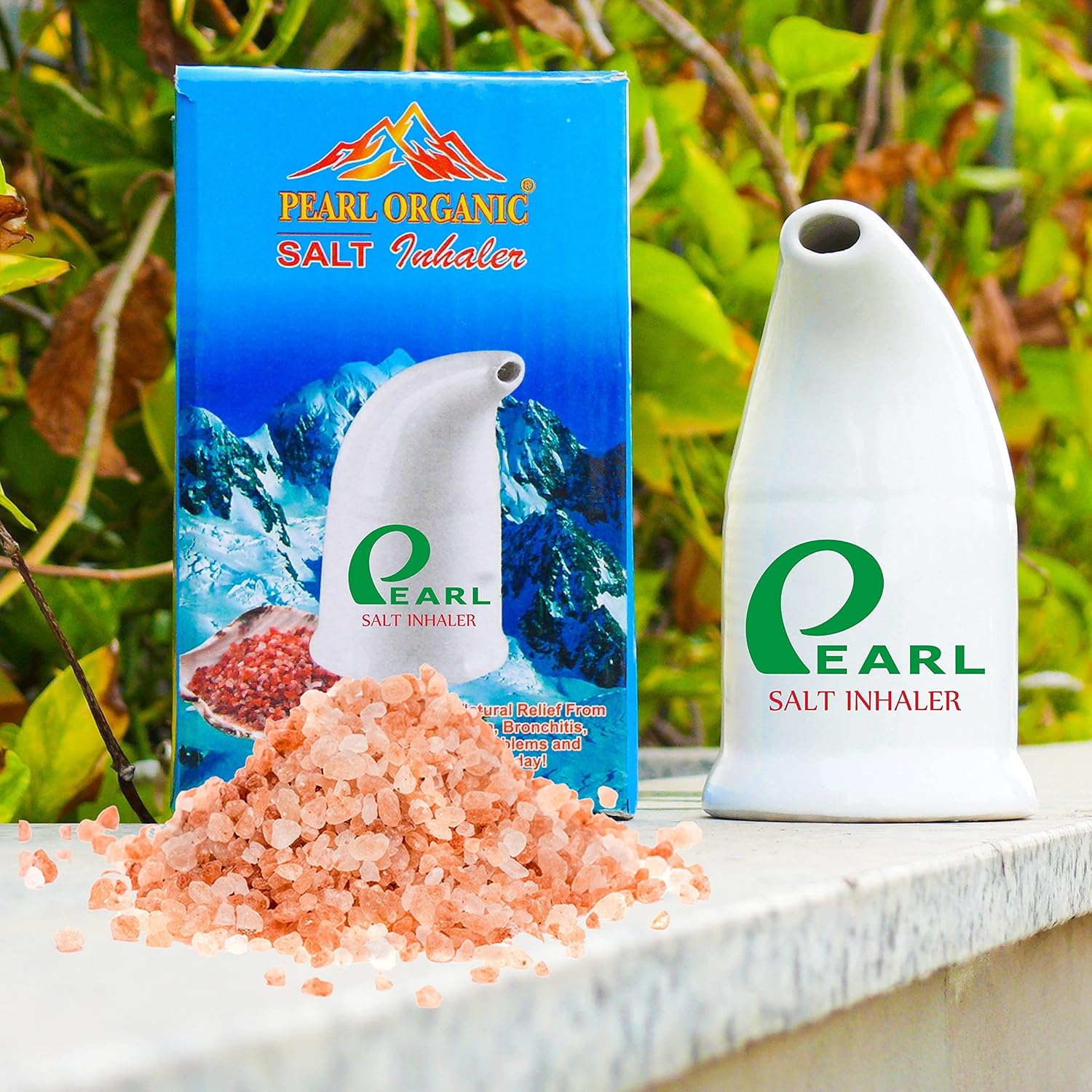 Amazon.com: Pearl Organic Ceramic Himalayan Salt Inhaler with Pure ...