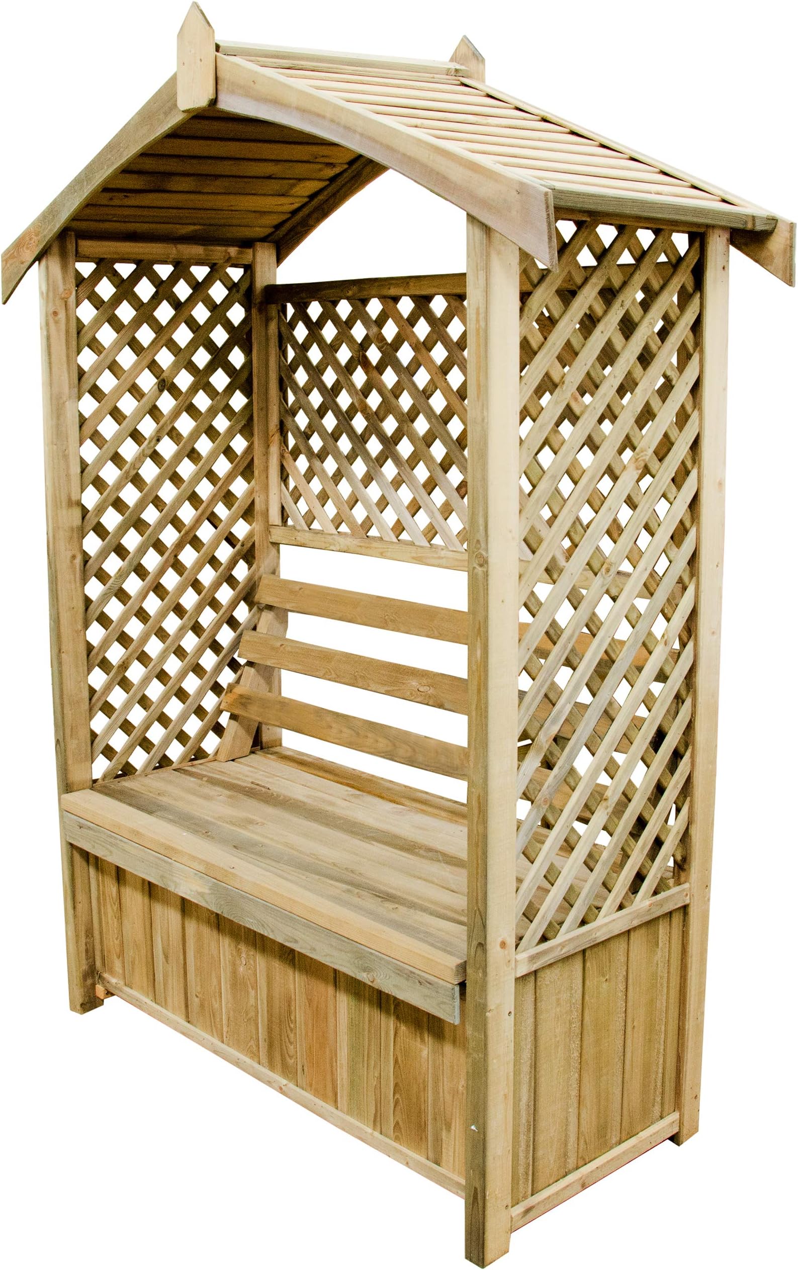 Enclosed Solid Arbour Garden Wooden Bench Seat : Amazon.co.uk: Garden