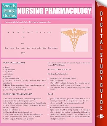 Amazon.com: Nursing Pharmacology (Speedy Study Guides) eBook ...