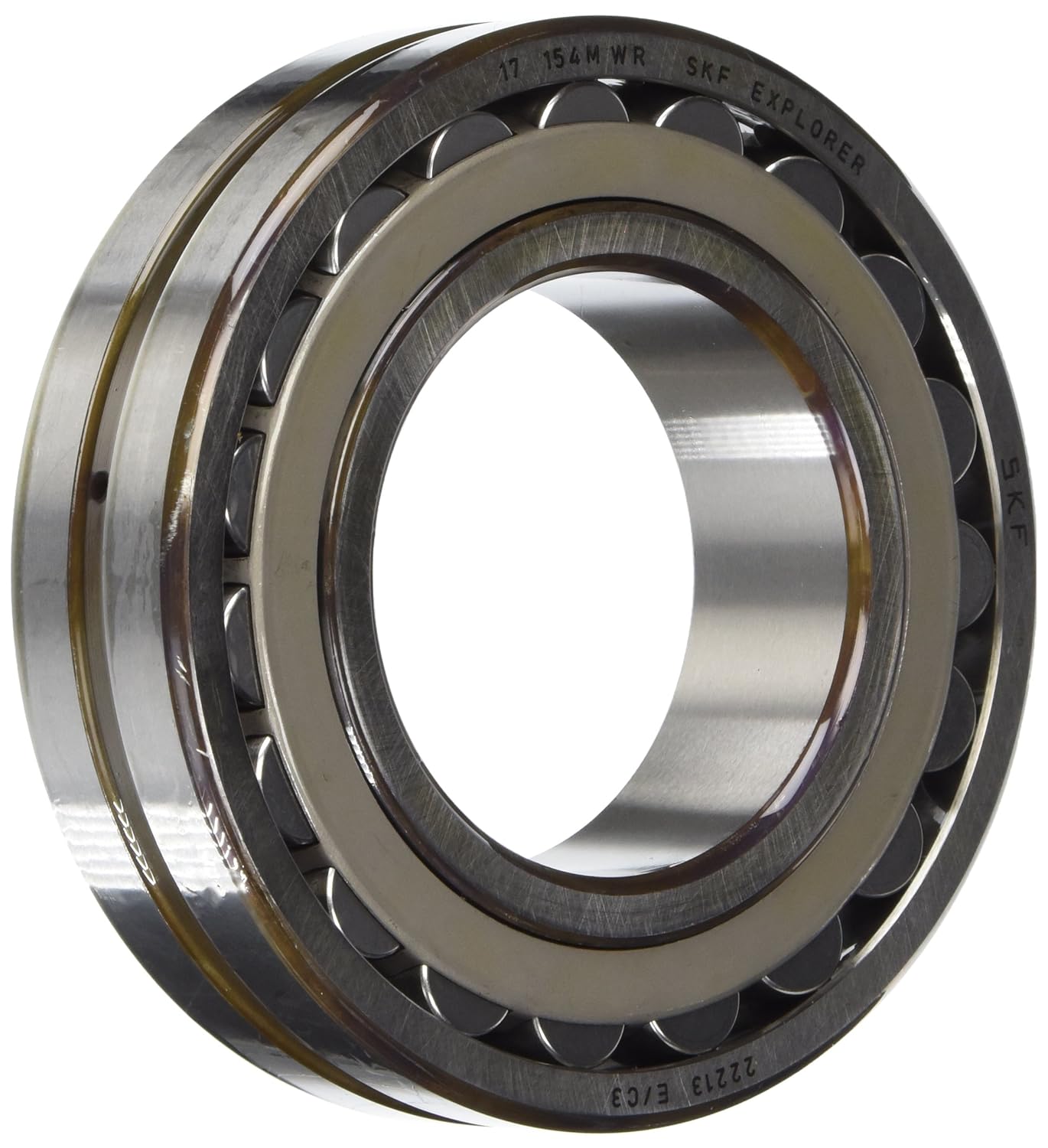 SKF 22213 E/C3 Spherical Radial Bearing, Straight Bore, Unsealed, Steel ...