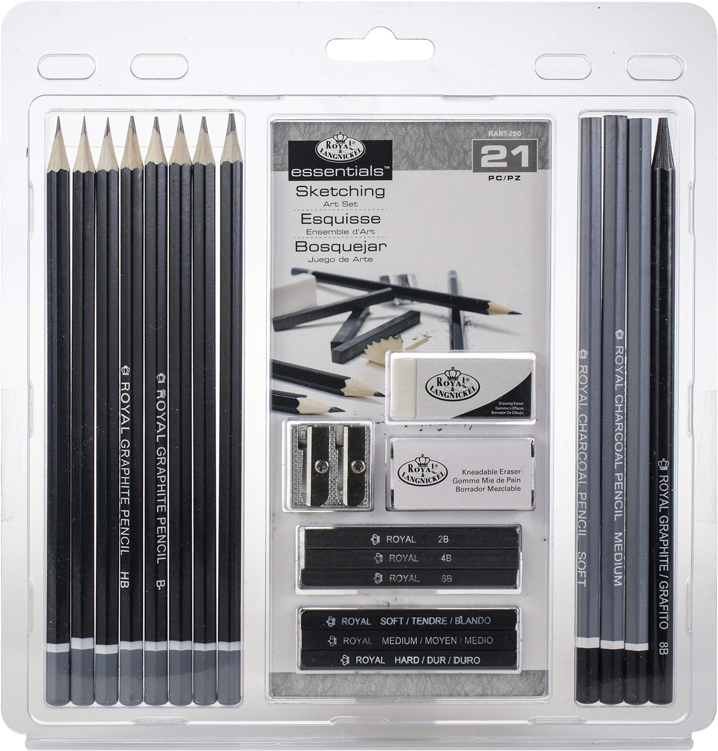 Amazon.com: Royal & Langnickel Essentials Sketching Pencil Set, 21 ...
