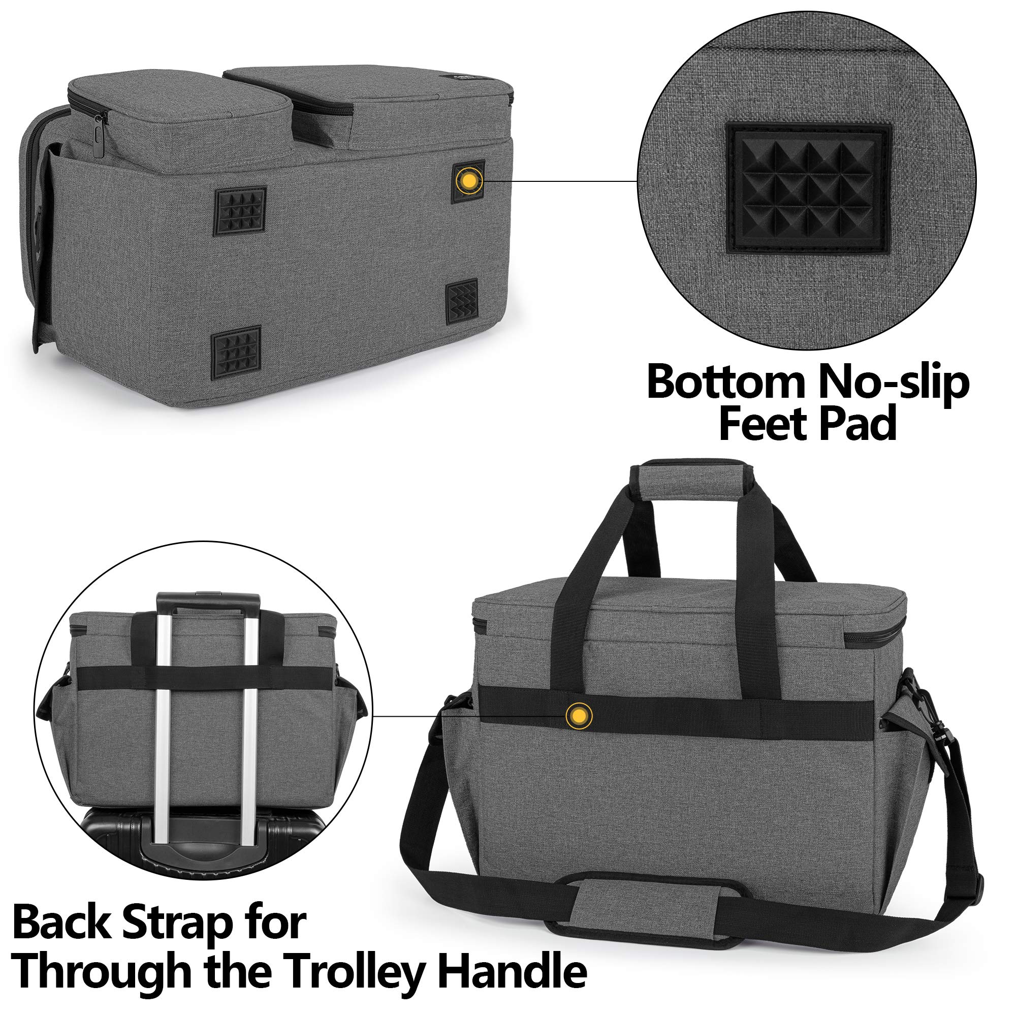 Snapklik.com : CURMIO Sewing Machine Case, Universal Travel Bag Compatible For Singer, Brother ...