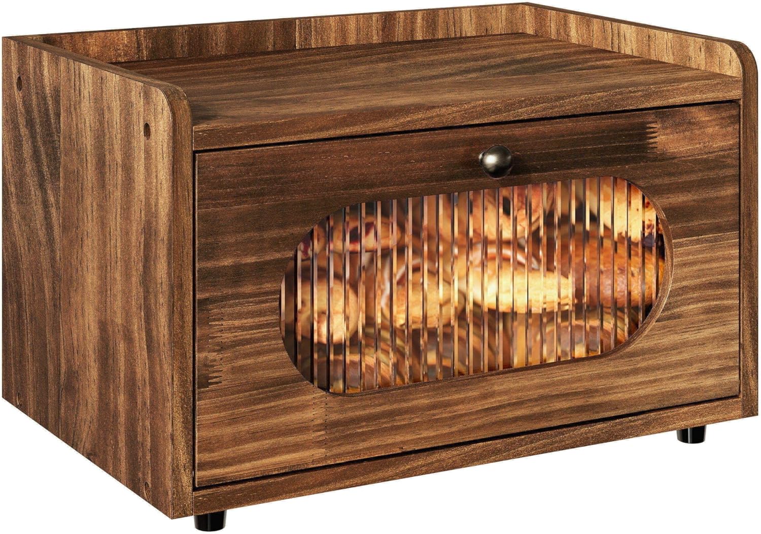 Amazon.com: Alpeir Wooden Bread Box for Kitchen Countertop, Stackable ...
