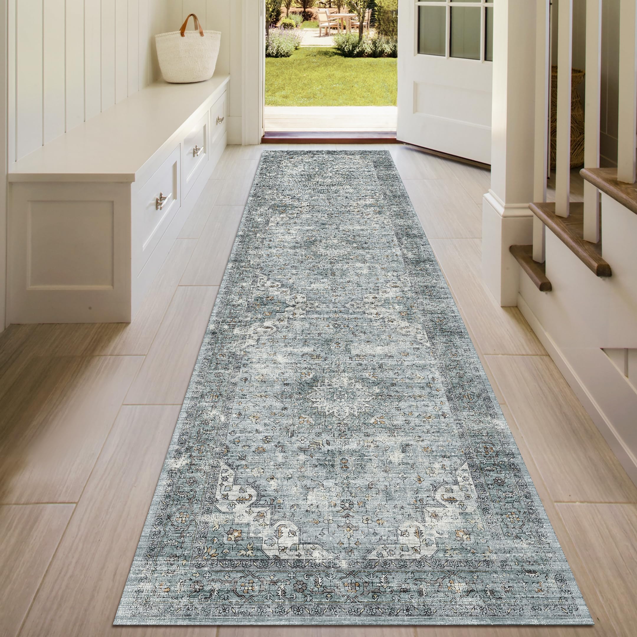 Amazon.com: Hallway Runner Rug Washable Carpet: 2x8 Non Slip Vintage ...