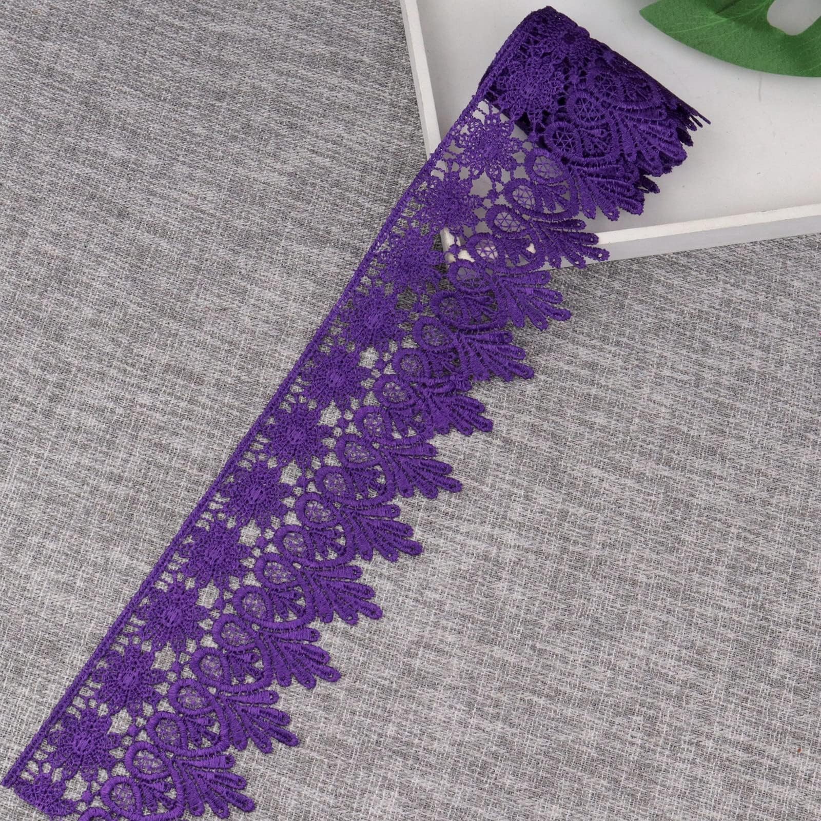 Amazon.com: 13CM Width Bead Wave Pattern Inelastic Embroidery Lace Trim ...