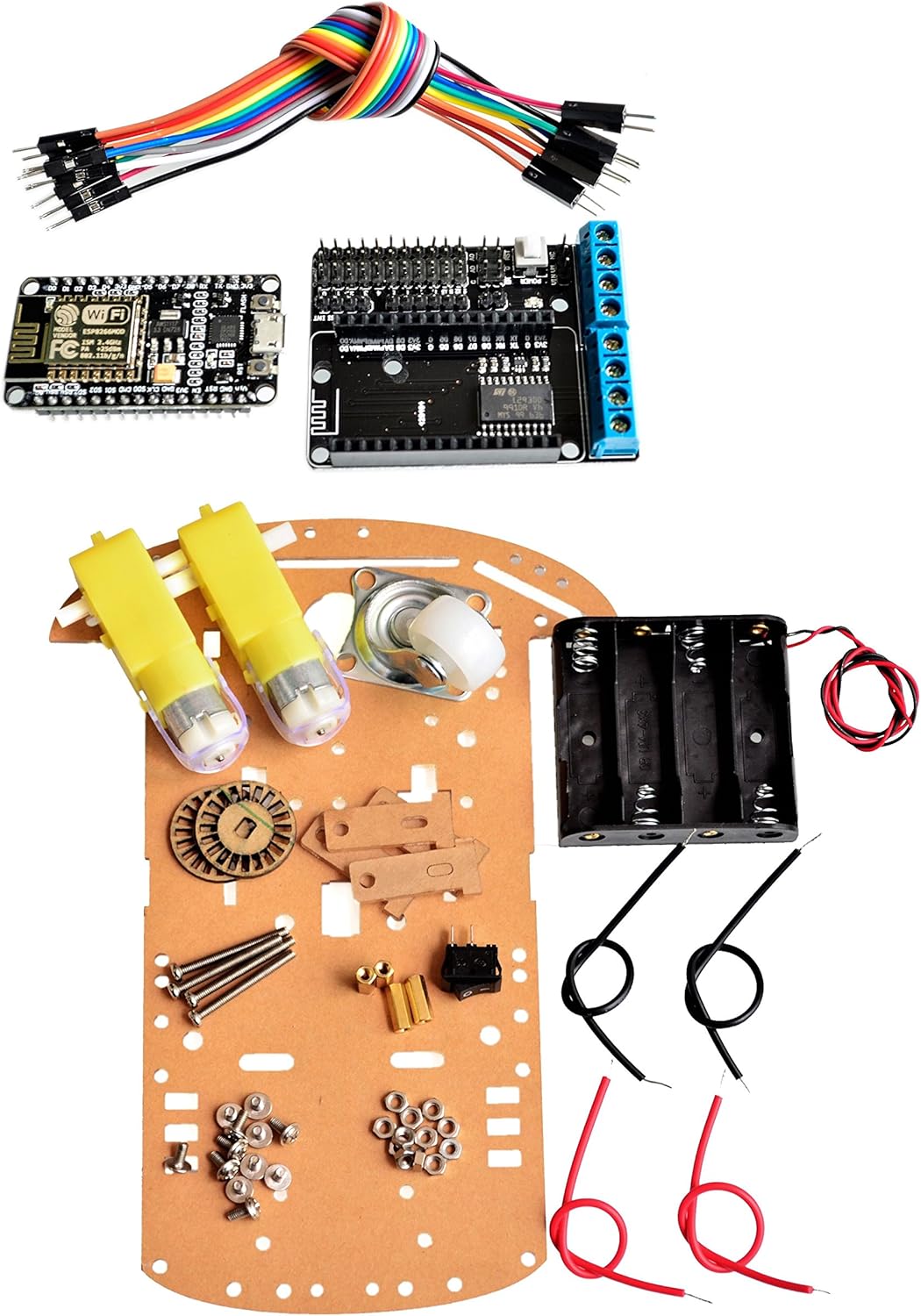 Amazon.com: Bestol 2wd rc Smart car kit L293D by ESP-12E for esp8266 ...