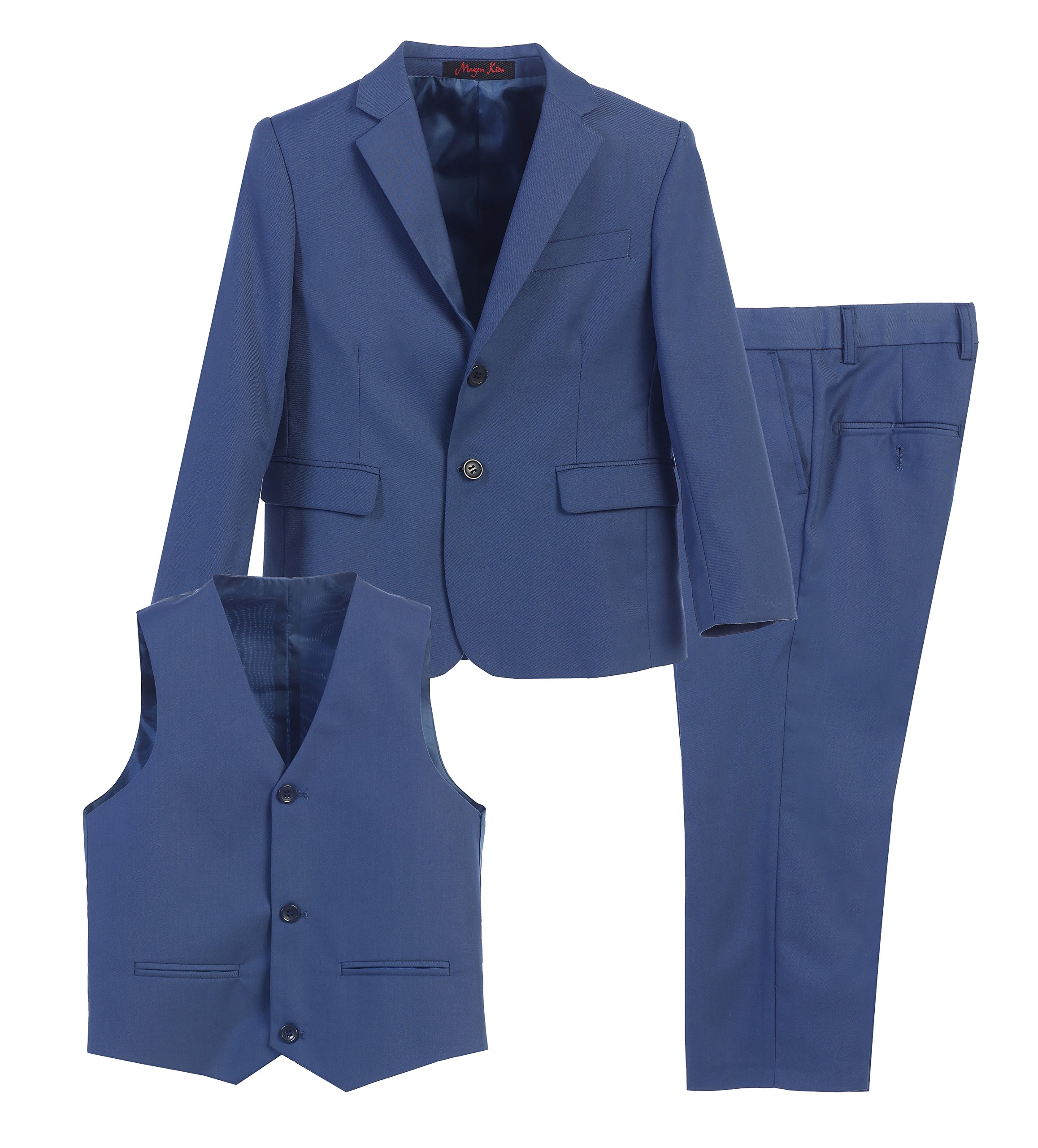 Amazon.com: Magen Kids 3 Pcs Boys Slim FIT Formal Ocean Indigo Blue ...