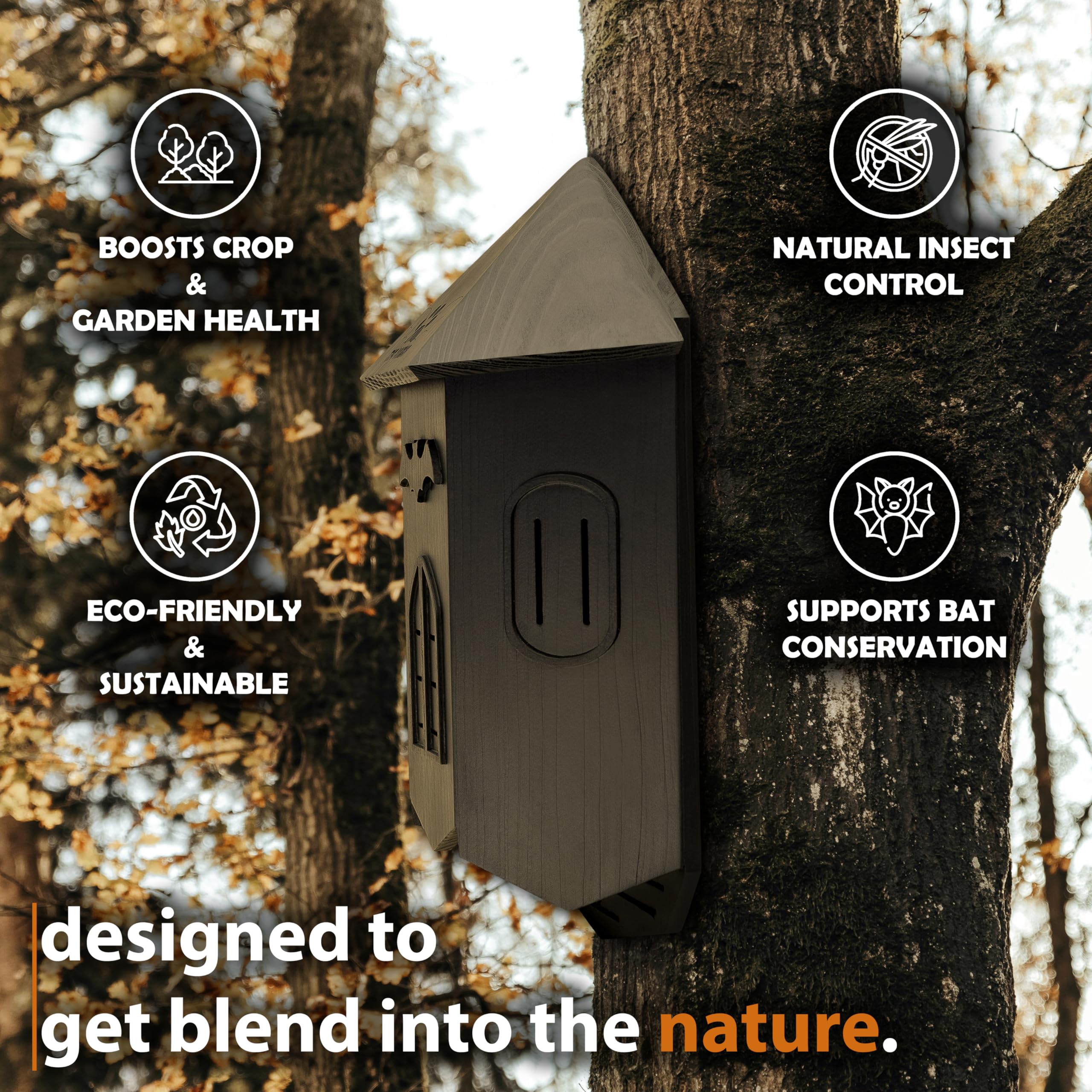 Snapklik.com : Wooden Castle Bat Houses For Outside Bat Box For ...