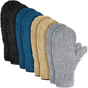 Amazon.com: 4 Pair Microfiber Dusting Mittens Reusable Women Cleaning ...