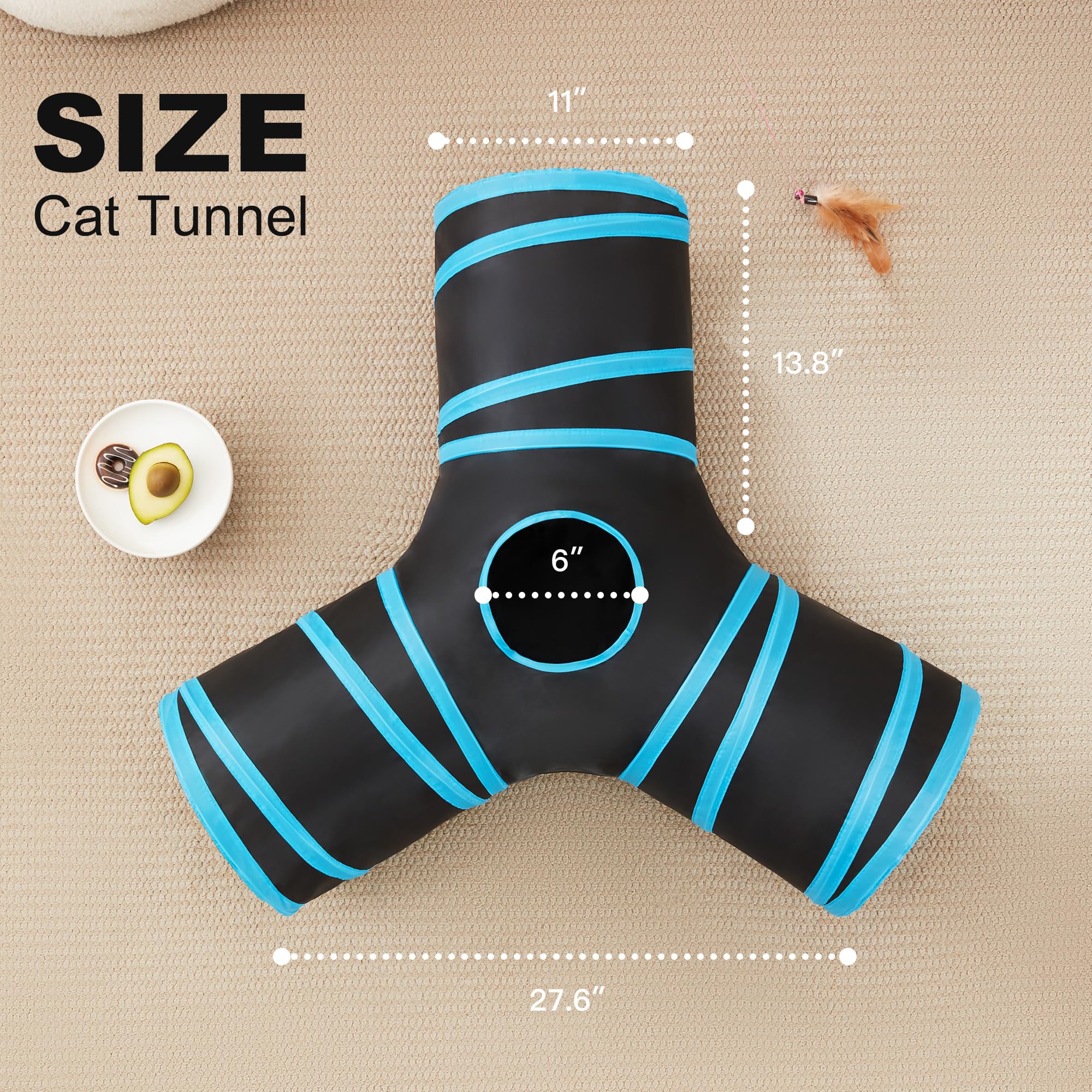 Snapklik.com : Loves Cabin Cat Tunnel Tube Cat Toys 3 Way Collapsible ...