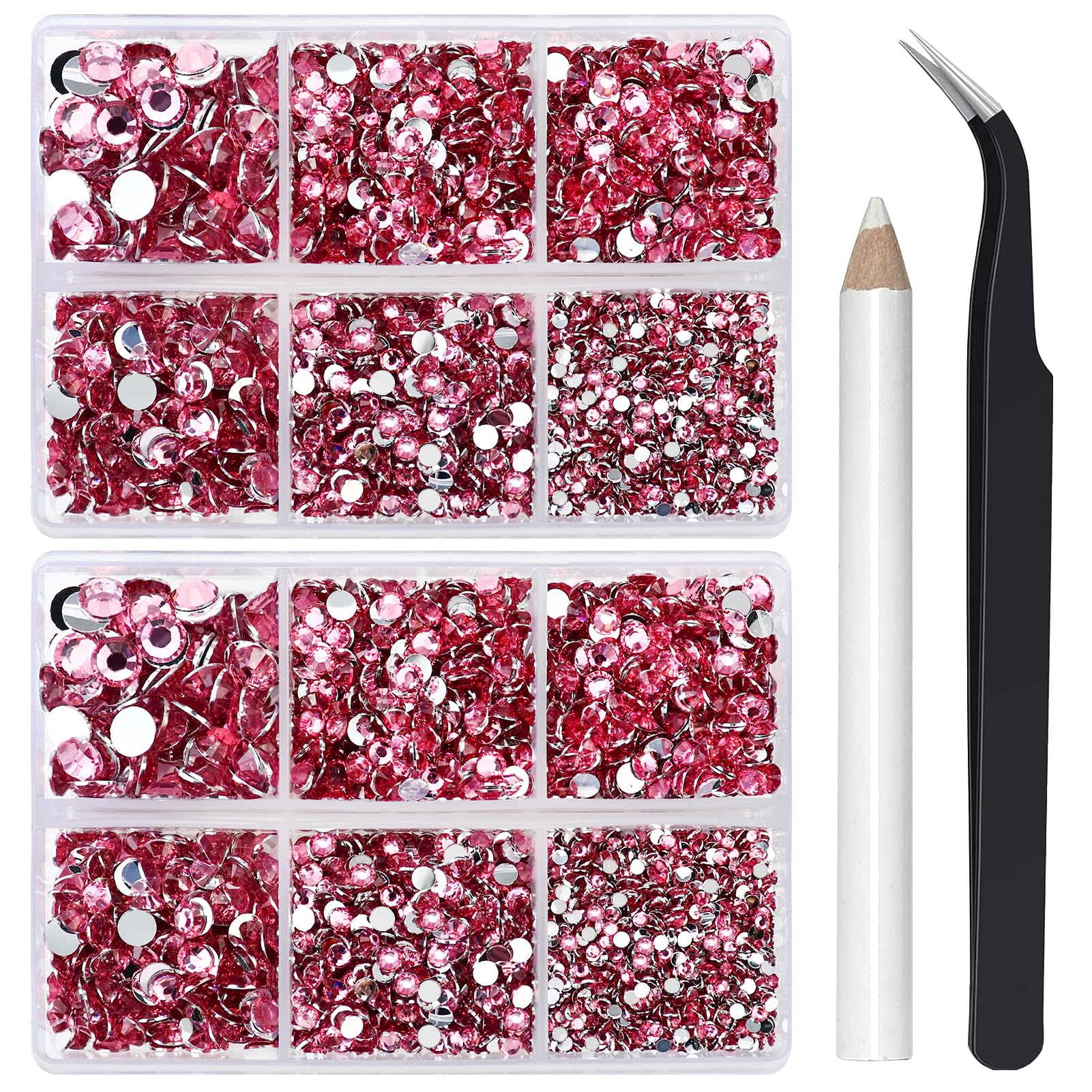Amazon.com: Briskbloom 10000PCS Dark Pink Rhinestones for Crafts Shoes ...