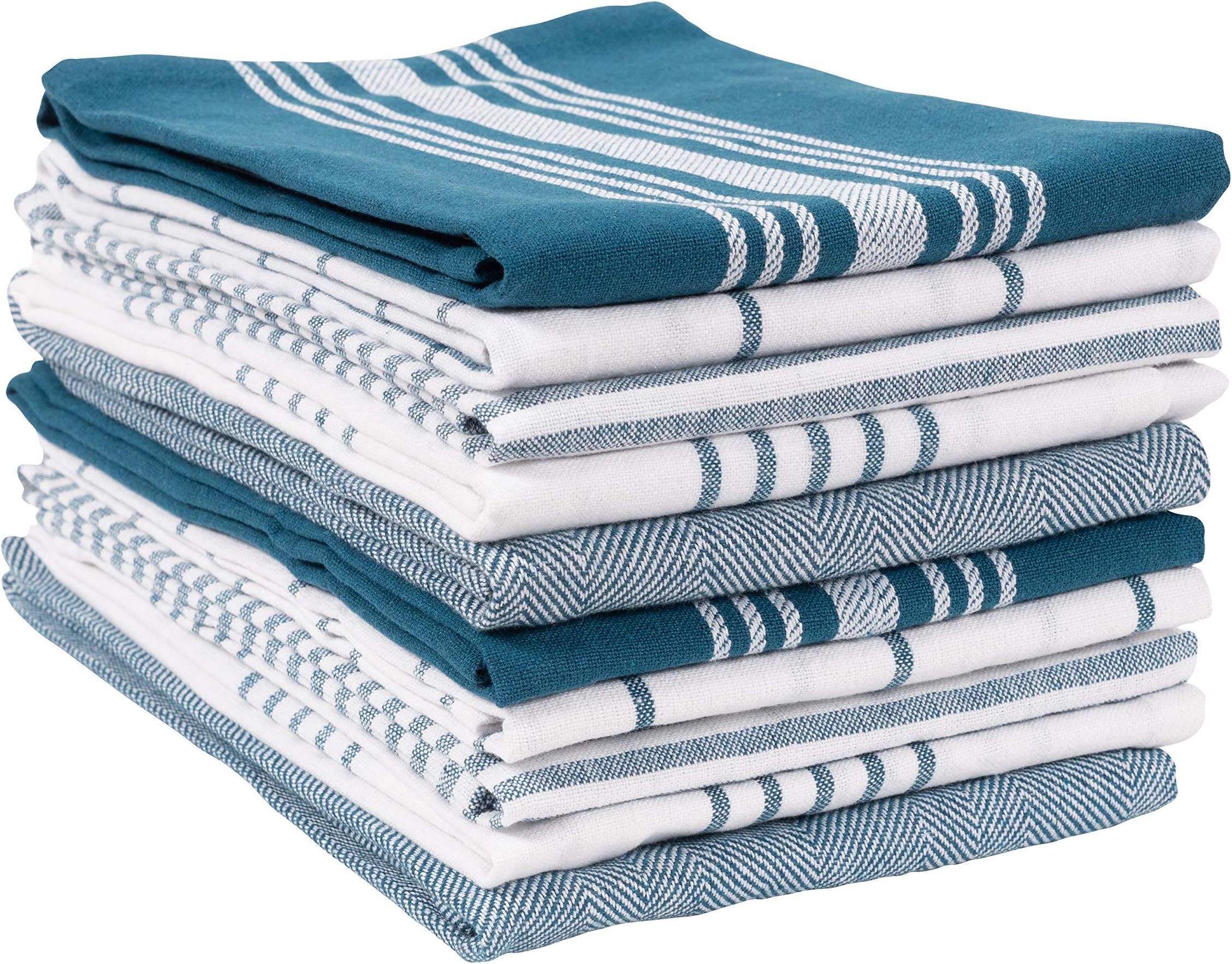 Amazon.com: KAF Home Soho Kitchen Dish Towel Set of 10 | 18 x 28 Inch ...