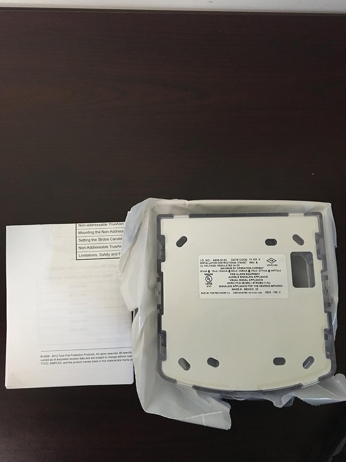 SIMPLEX 4906-9132 -A/V M-C Strobe Signal Weather Proof, White ...