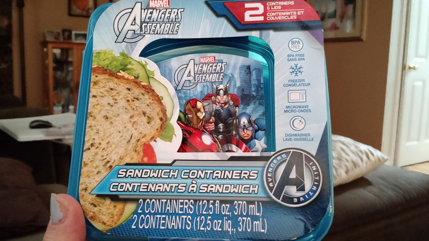 Amazon.com: Marvel Avengers Assemble Sandwich Containers : Home & Kitchen