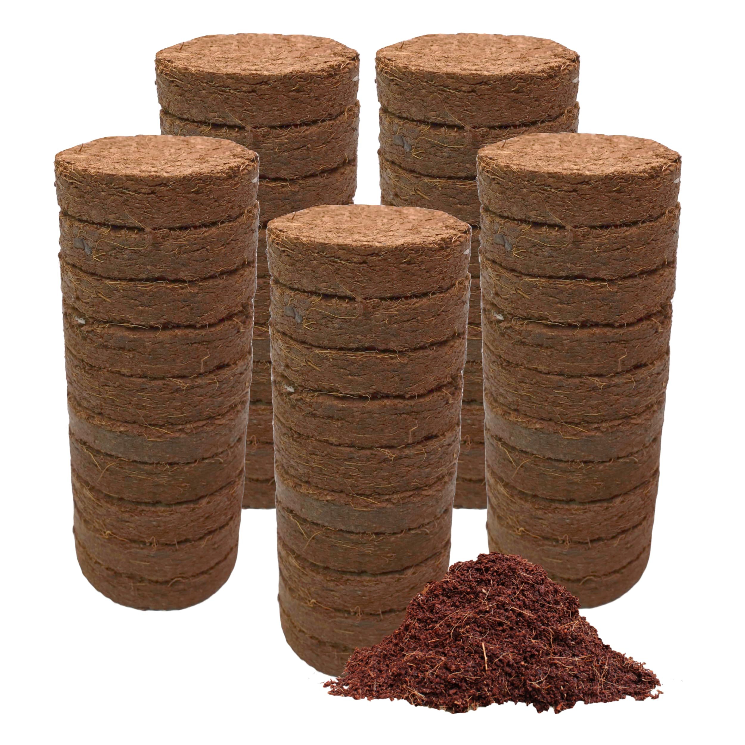 Amazon.com : Coco Coir Discs (40mm 50-Pack) - Organic Coconut Coir Seed ...