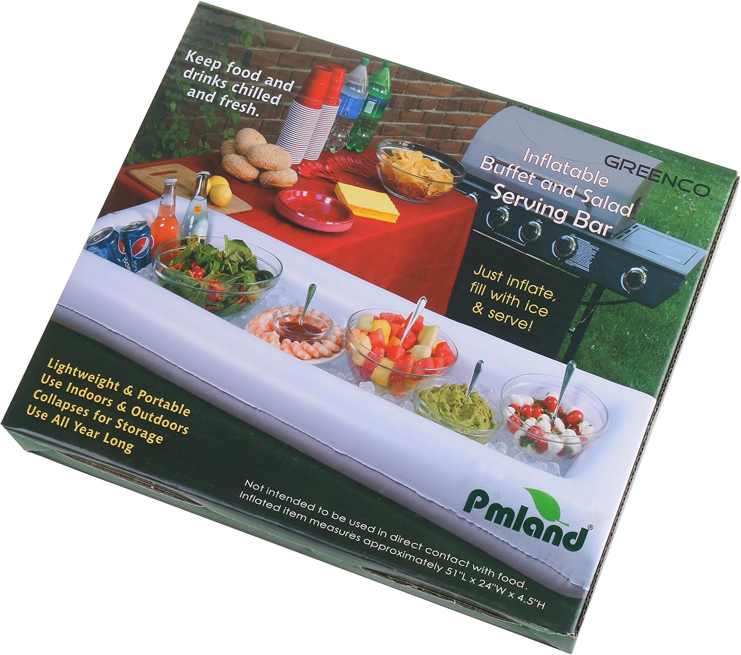 Amazon.com: PMLAND Inflatable Pool Bar - Large Portable Floating Buffet ...