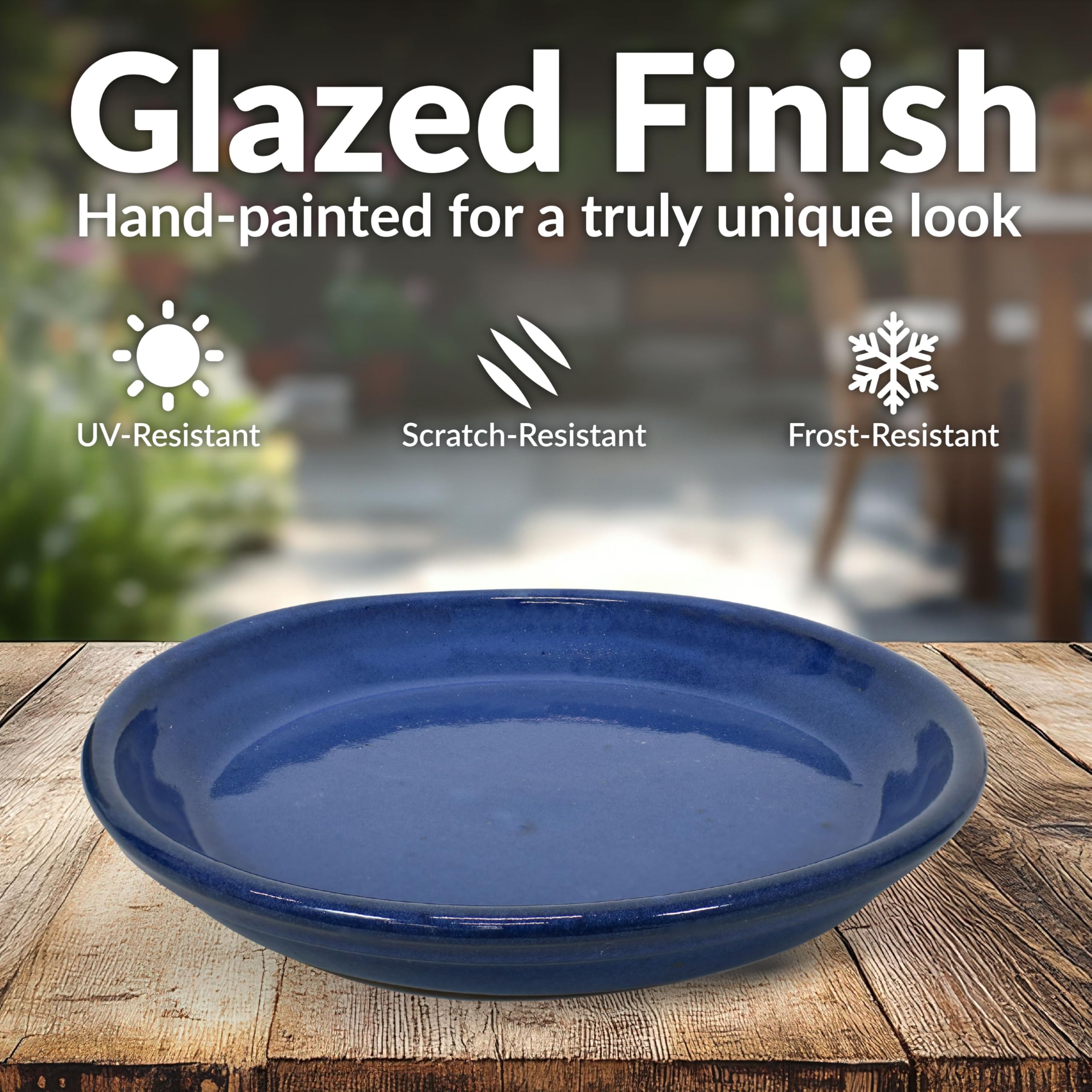 Snapklik.com : Sunnydaze 9-Inch Ceramic Plant Saucers - Plant Drip ...