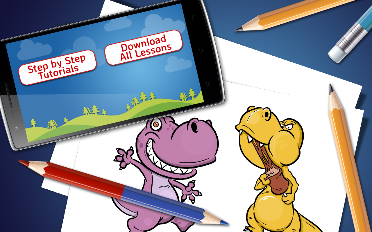 How to Draw Dinosaurs Step by Step Drawing App - App on Amazon Appstore