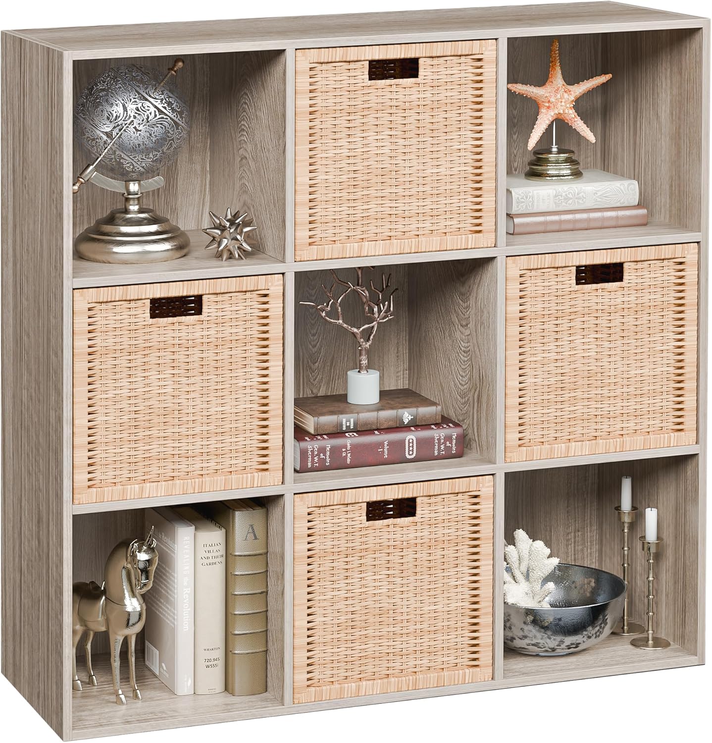 Amazon.com: JupiterForce 9 Cubes Bookcases Storage Organizer, 3-Tier ...