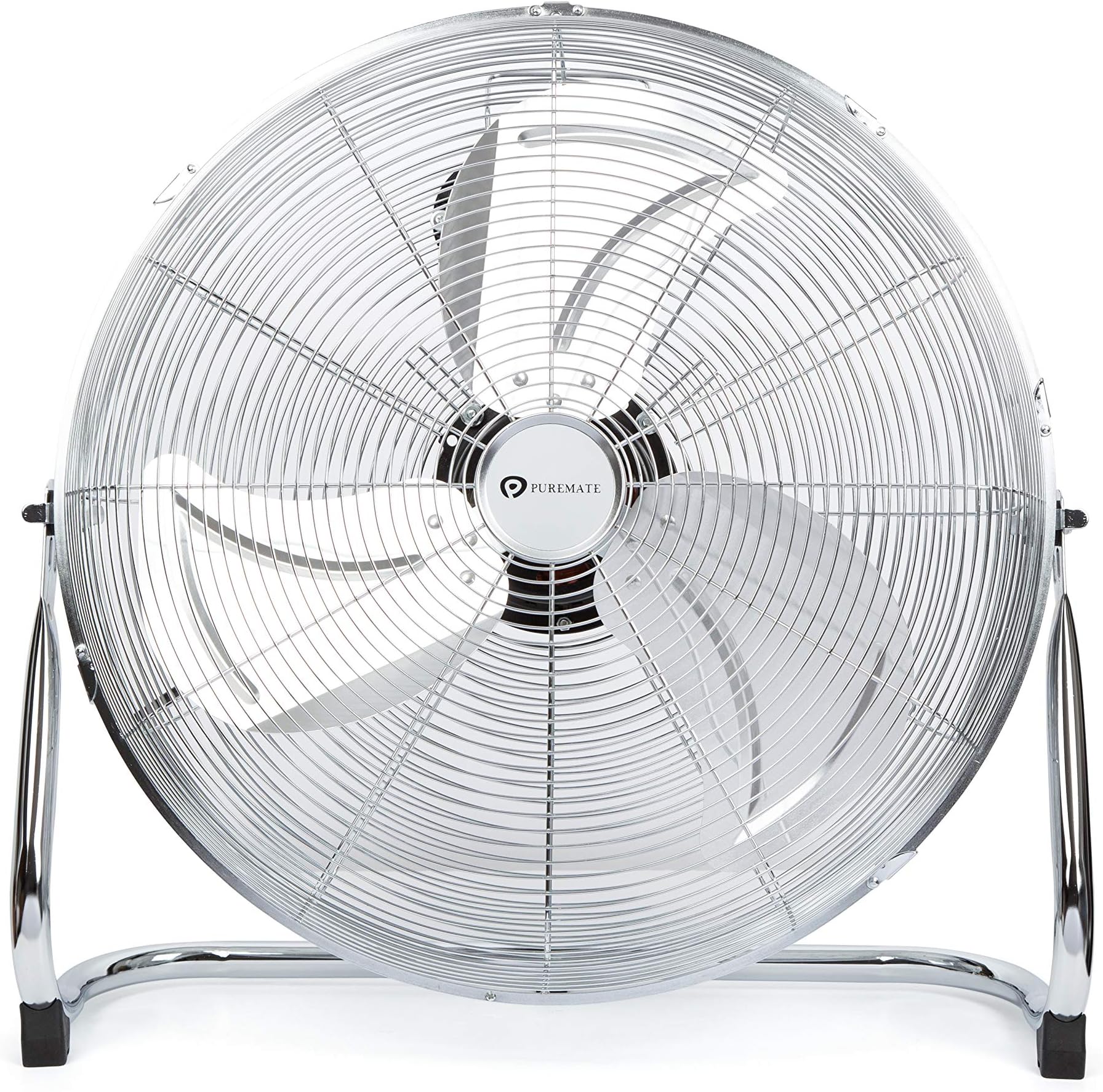 Fab Fans® 16" High Velocity Metal Chrome Floor Standing Fan with 3 ...