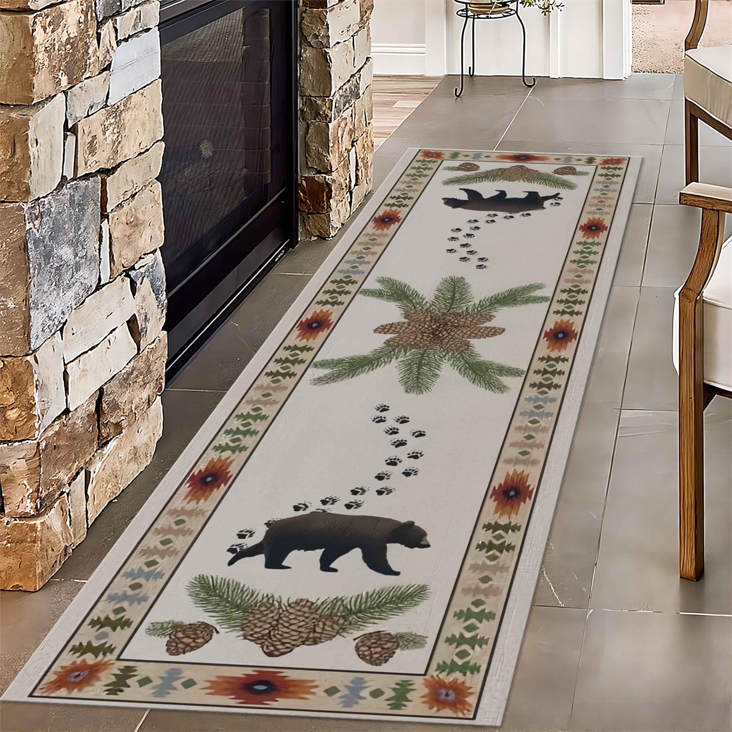 Amazon.com: MUOUCTE American Southwest Country Runner Rug, 2x6ft, Brown ...