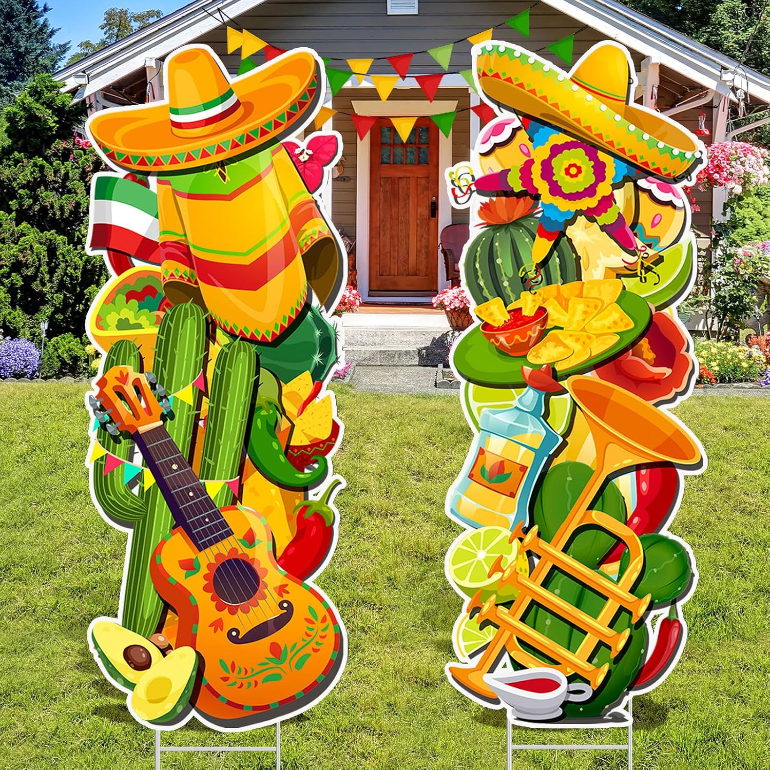 Amazon.com : Yalikop 2 Pcs Day of The Dead Yard Decorations 32 Inches ...