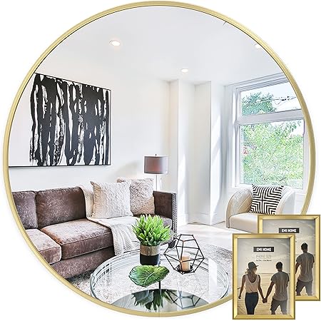 Amazon.com: HARRITPURE Round Mirror 30 Gold Wall Mounted Circle Mirrors ...