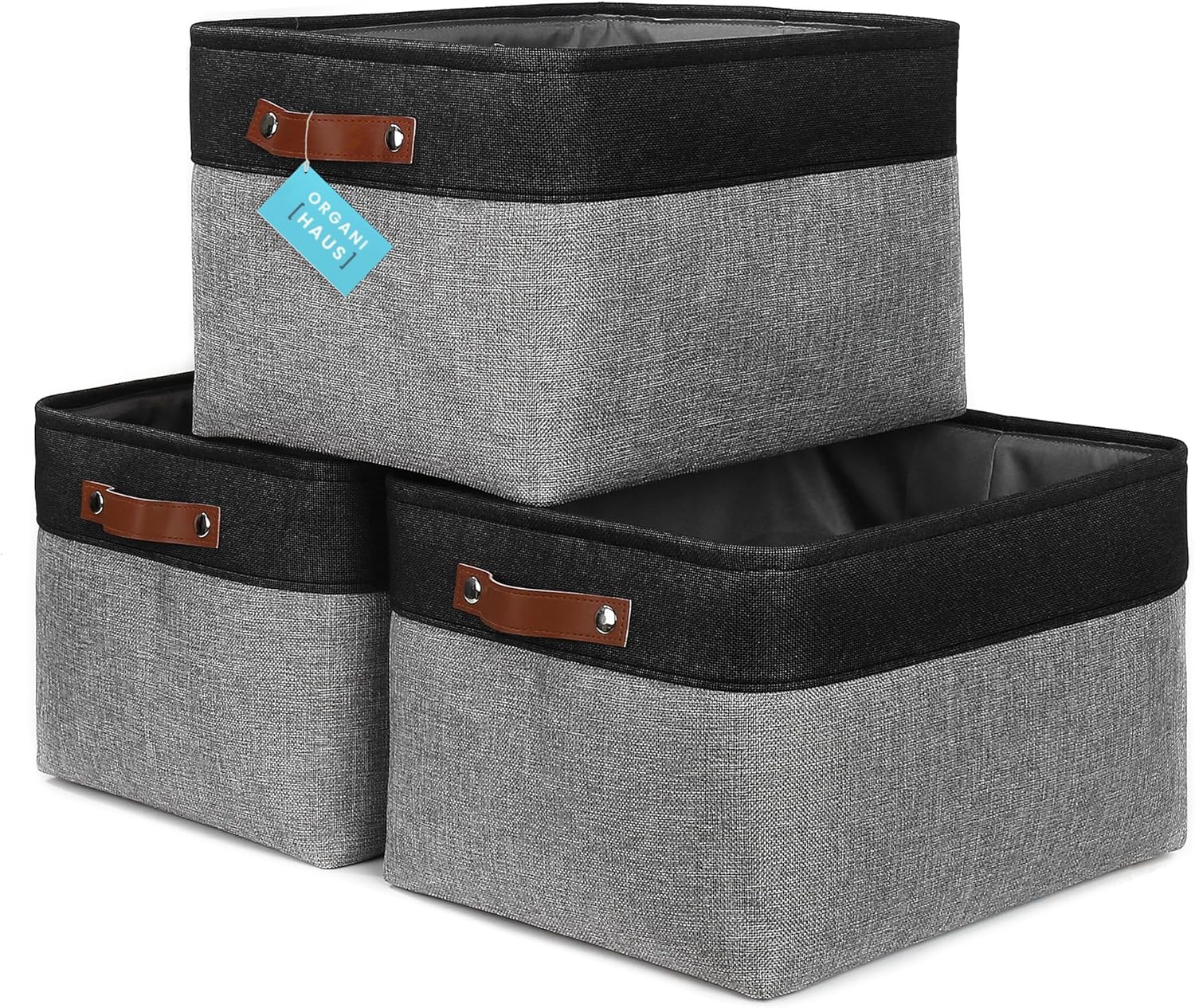 Amazon.com: OrganiHaus Extra Large Fabric Storage Bins for Shelves ...
