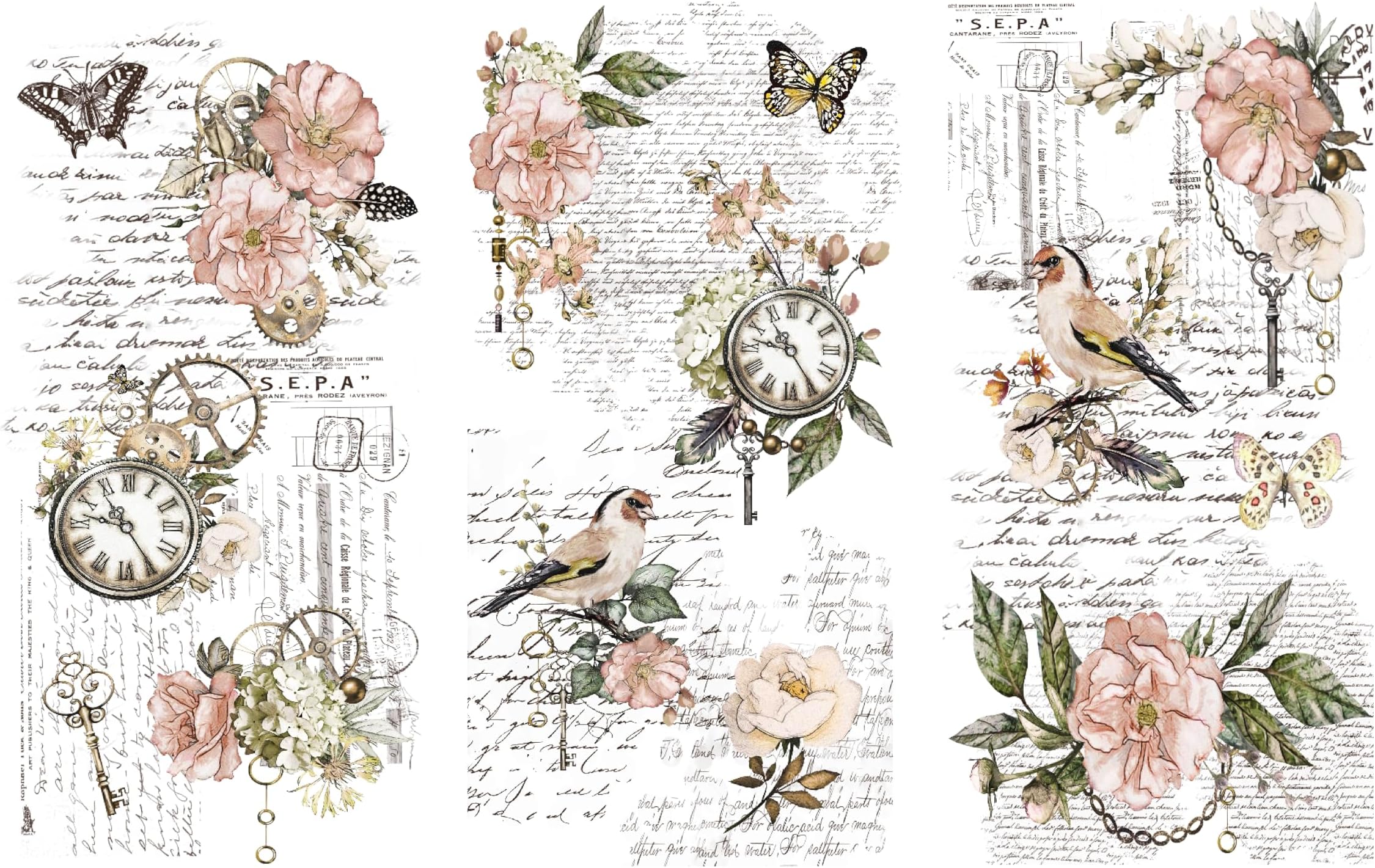 Rub on Transfers for Crafts and Furniture | 3 Design Sheets 6”x 12 ...