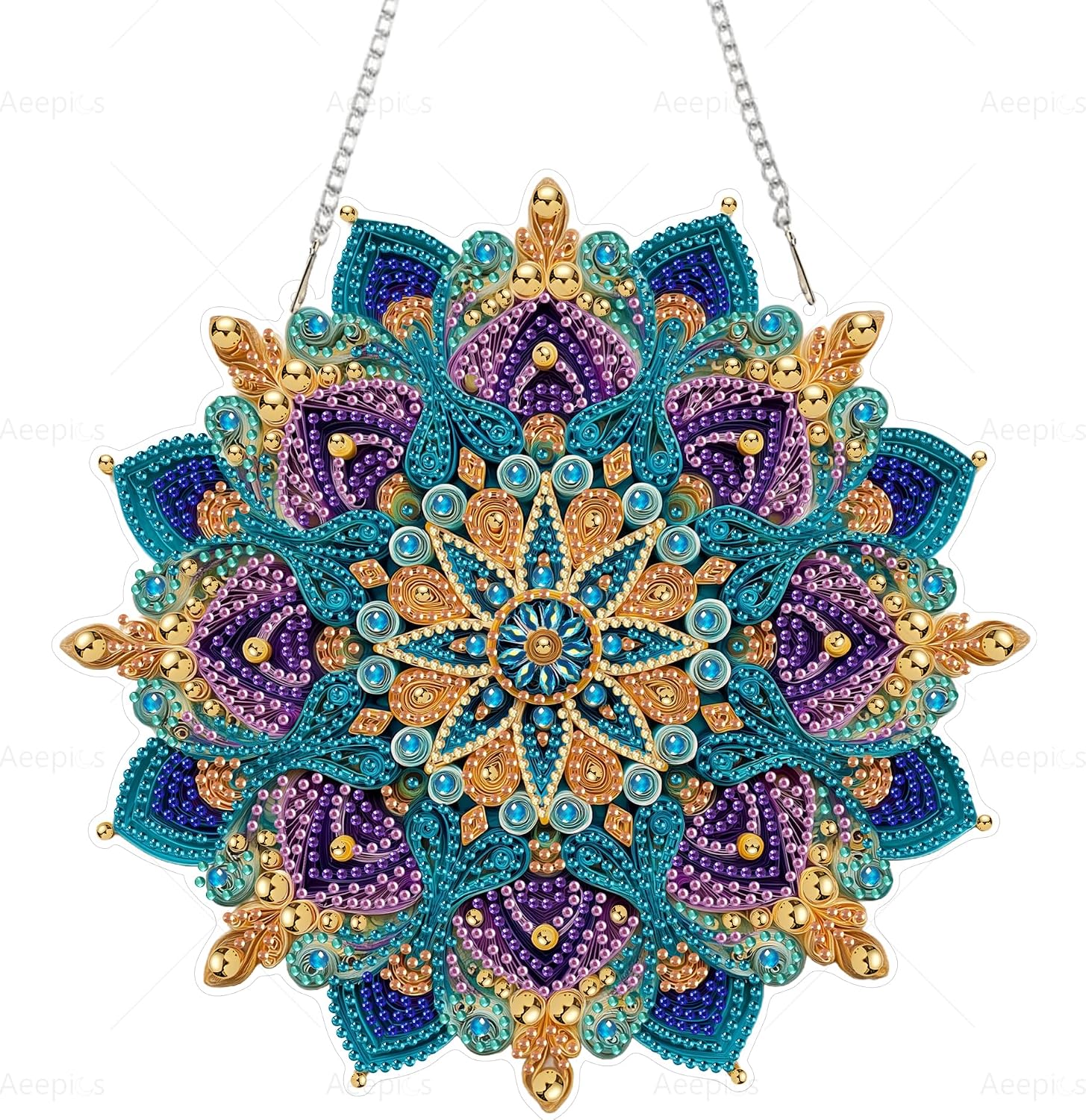 Amazon.com: Aeepics Hanging Diamond Art Kit for Adult Mandala, DIY ...