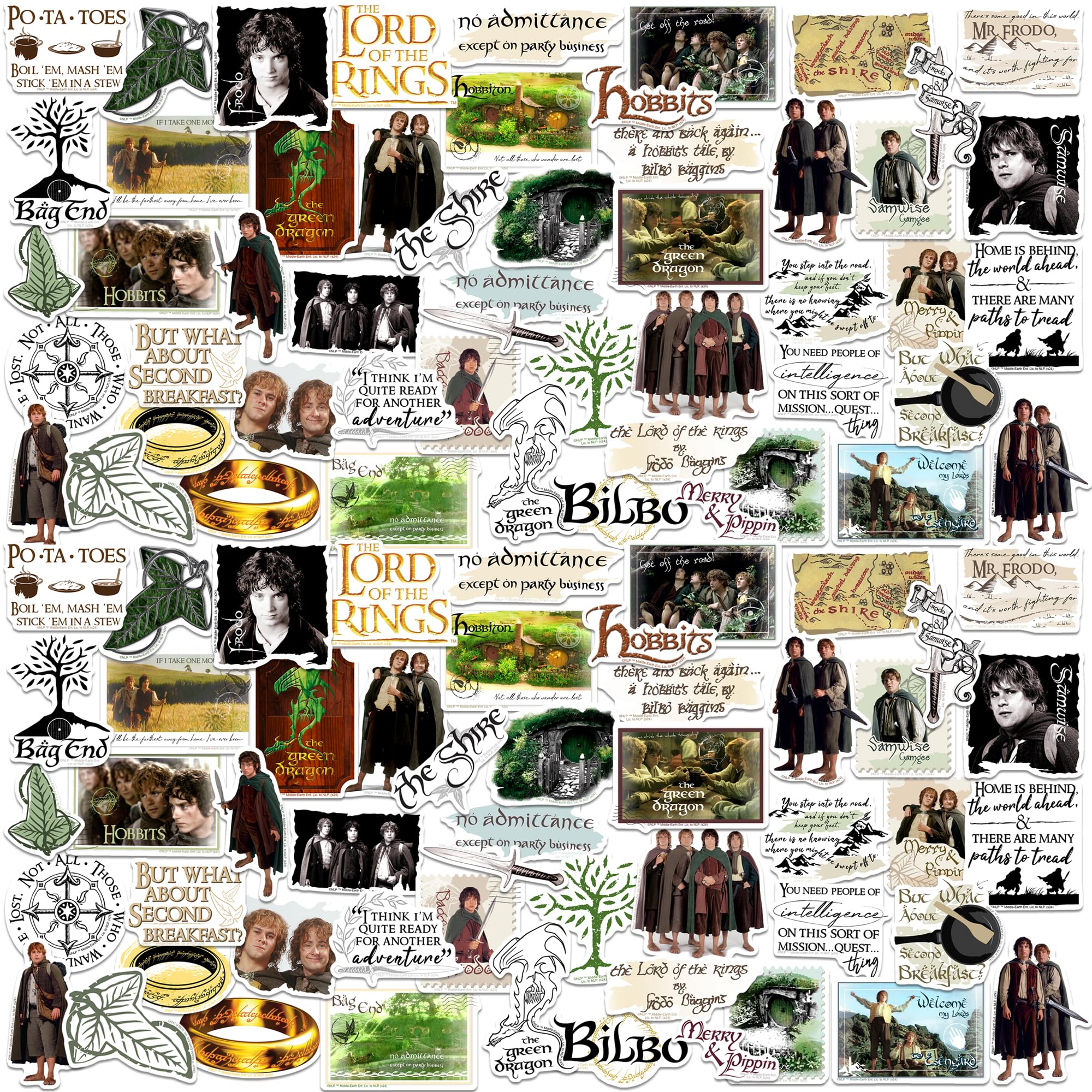 Amazon.com: Lord of The Rings Hobbit Lifestyle 100ct Vinyl Large Deluxe ...