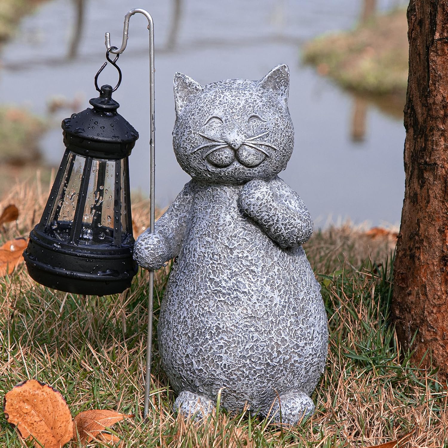 Amazon.com: INLOMEM Solar Cat Garden Figurine Lights - Lawn Decor ...