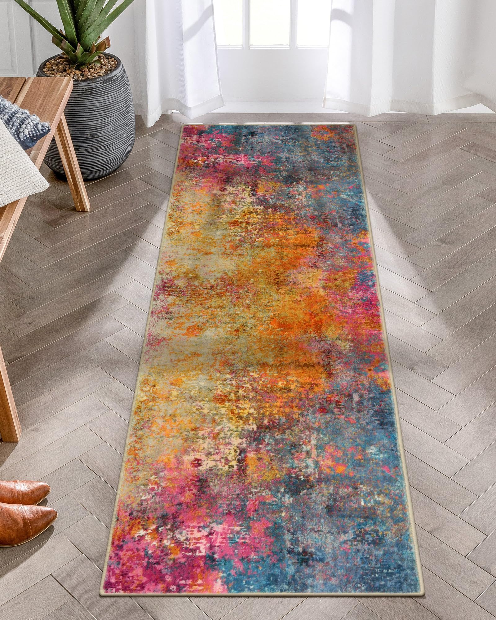 Amazon.com: Lahome Modern Abstract Runner Rug - 2x6 Colorful Runners ...