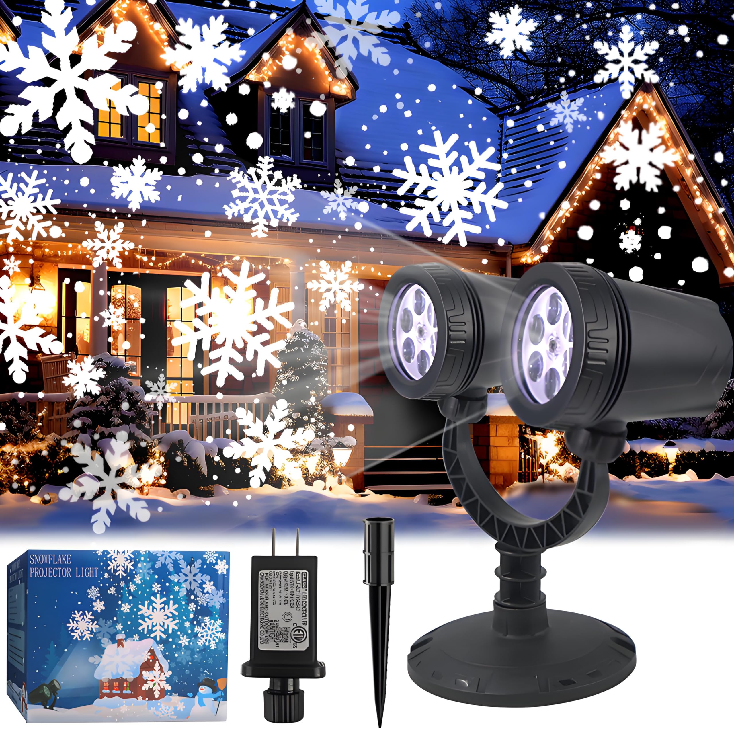 Amazon.com: Christmas Projector Light Outdoor, Fagele Upgraded Dual ...