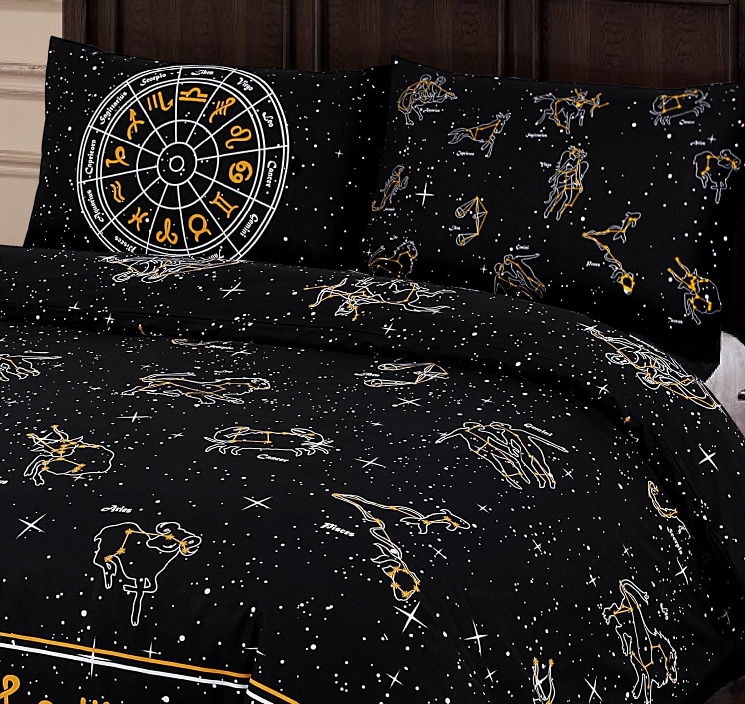 My Home Single Bed Celestial, Duvet/Quilt Cover Set, Horoscopes ...
