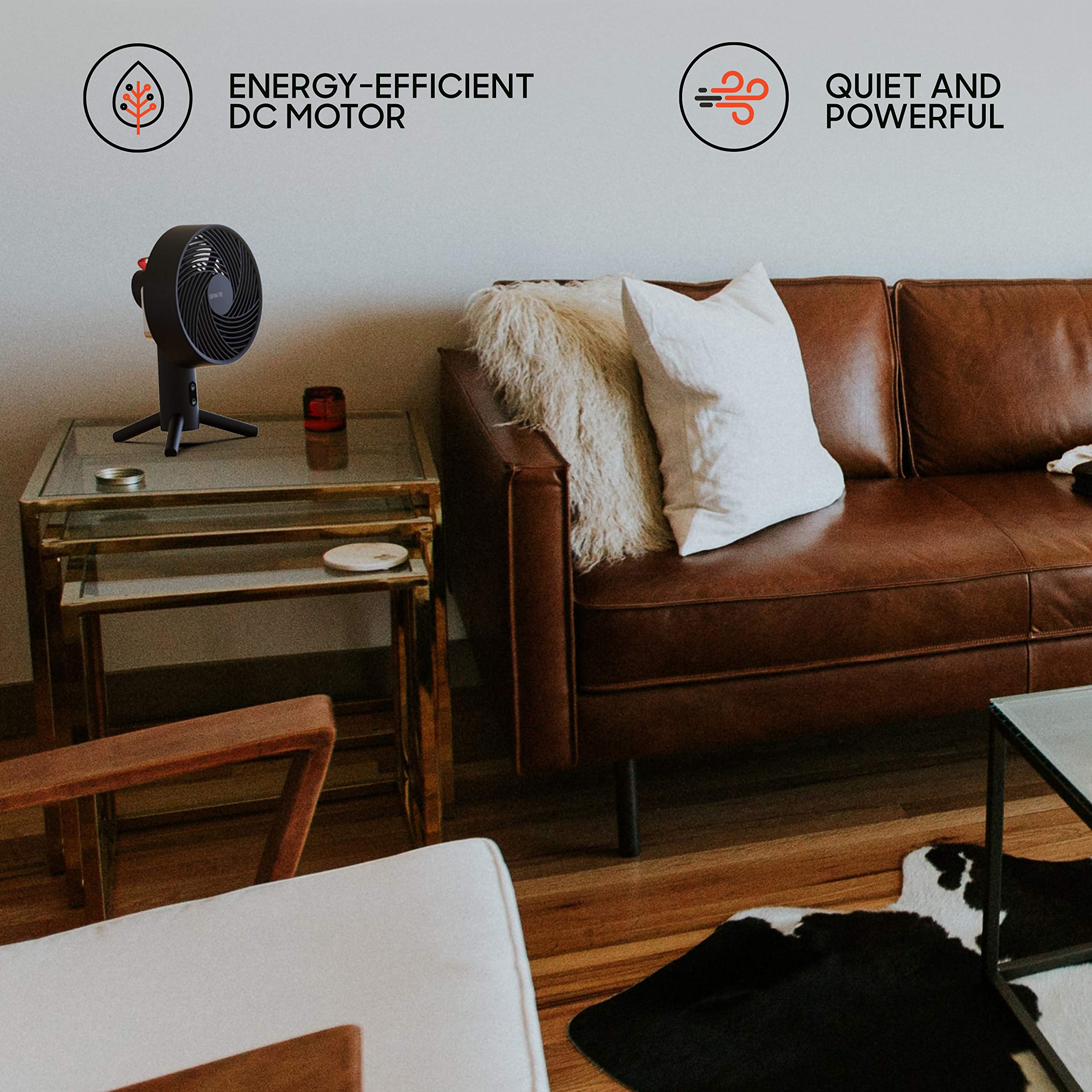 Snapklik.com : Sharper Image SPIN 10 Oscillating Desktop Fan
