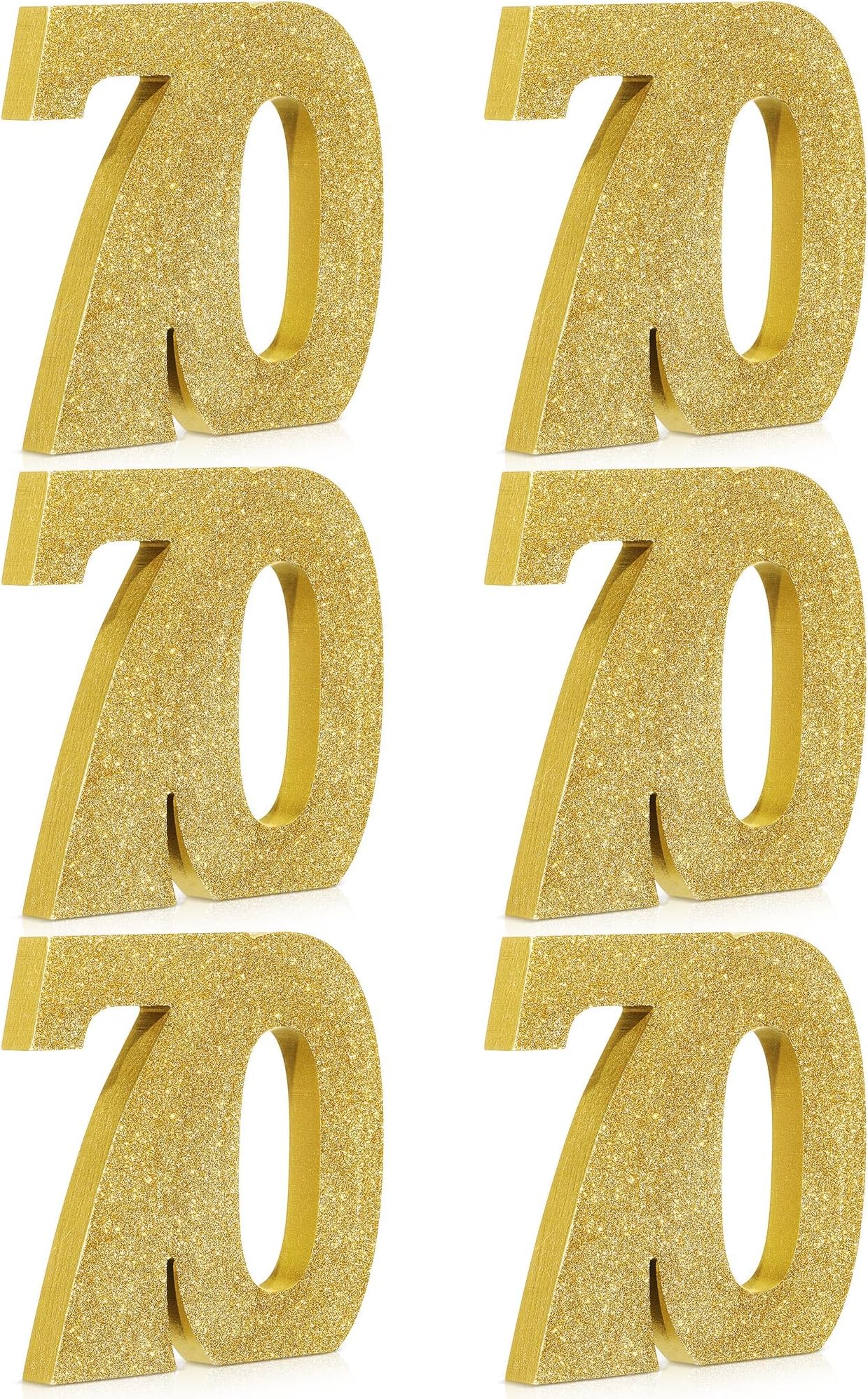 Amazon.com: Shellwei 6 Pcs 70th Birthday Decorations for Men and Women ...