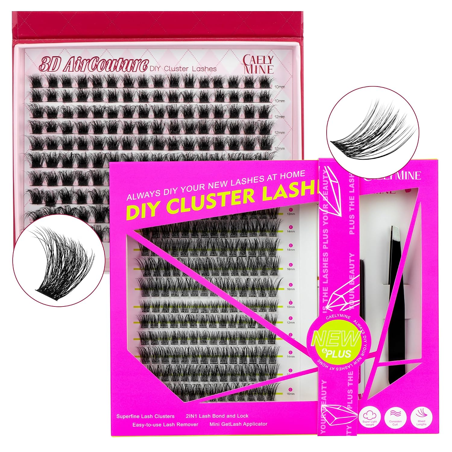 Amazon.com: 3D Effect Eyelash Clusters-CT50& 703 DIY Lash Extension Kit ...