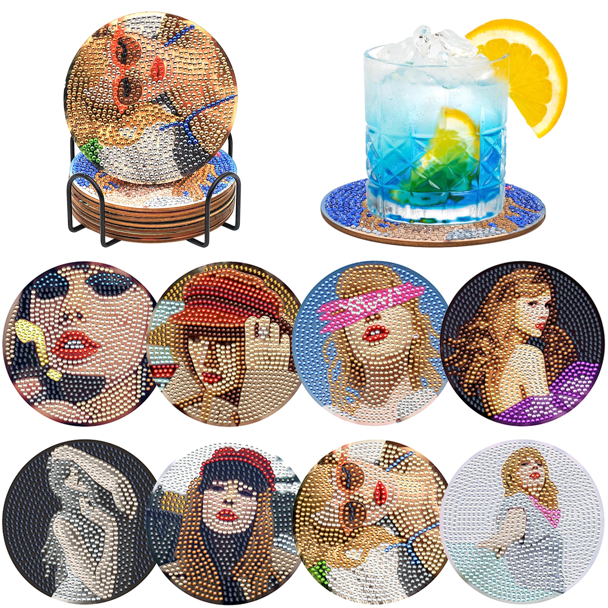 Amazon.com: SnugMaker Taylor Diamond Art Coasters Kits, Taylor Merch, 8 ...