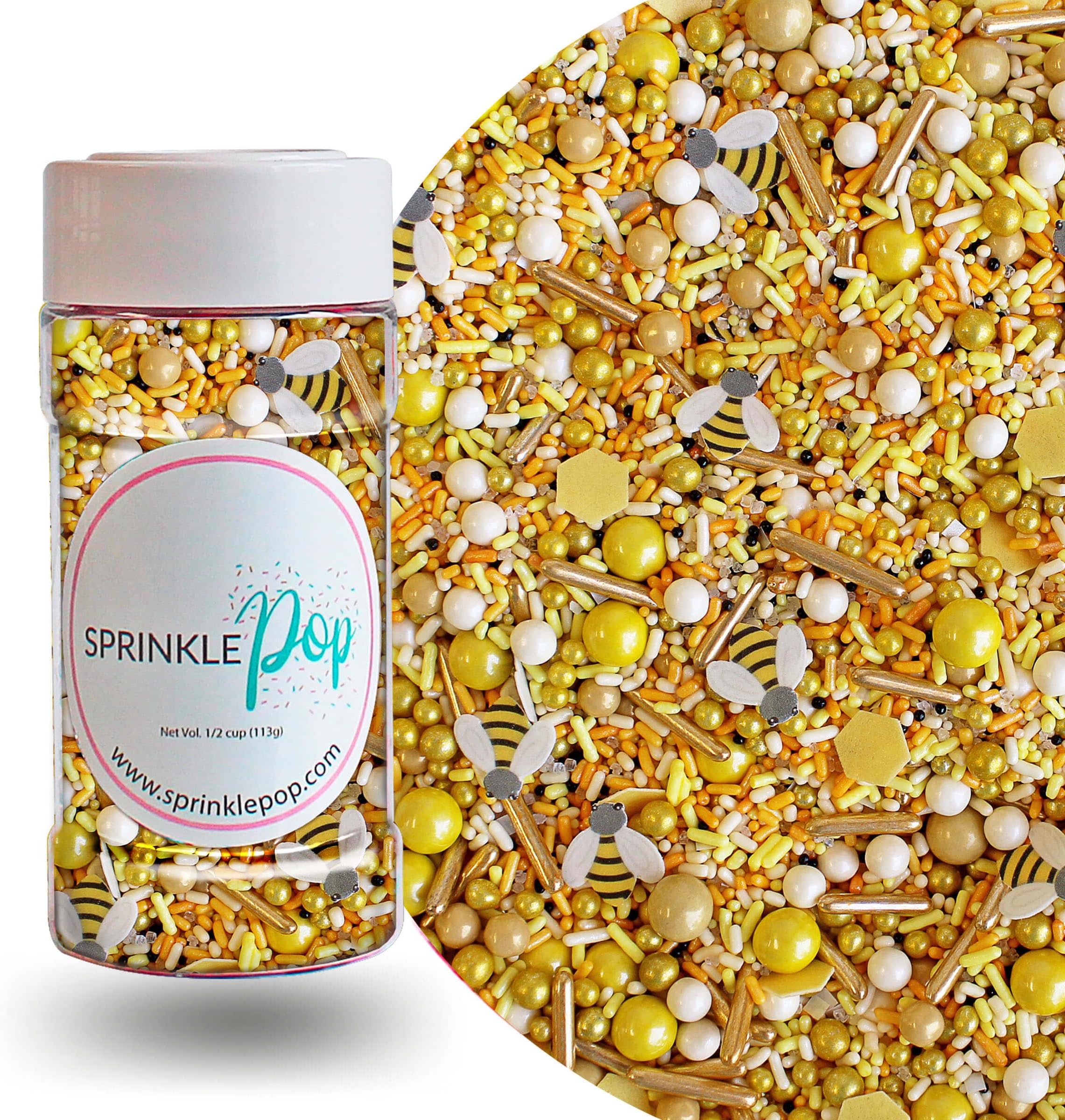 Amazon.com: Honey Bee Sprinkle Mix| Made In USA By Sprinkle Pop| Yellow ...