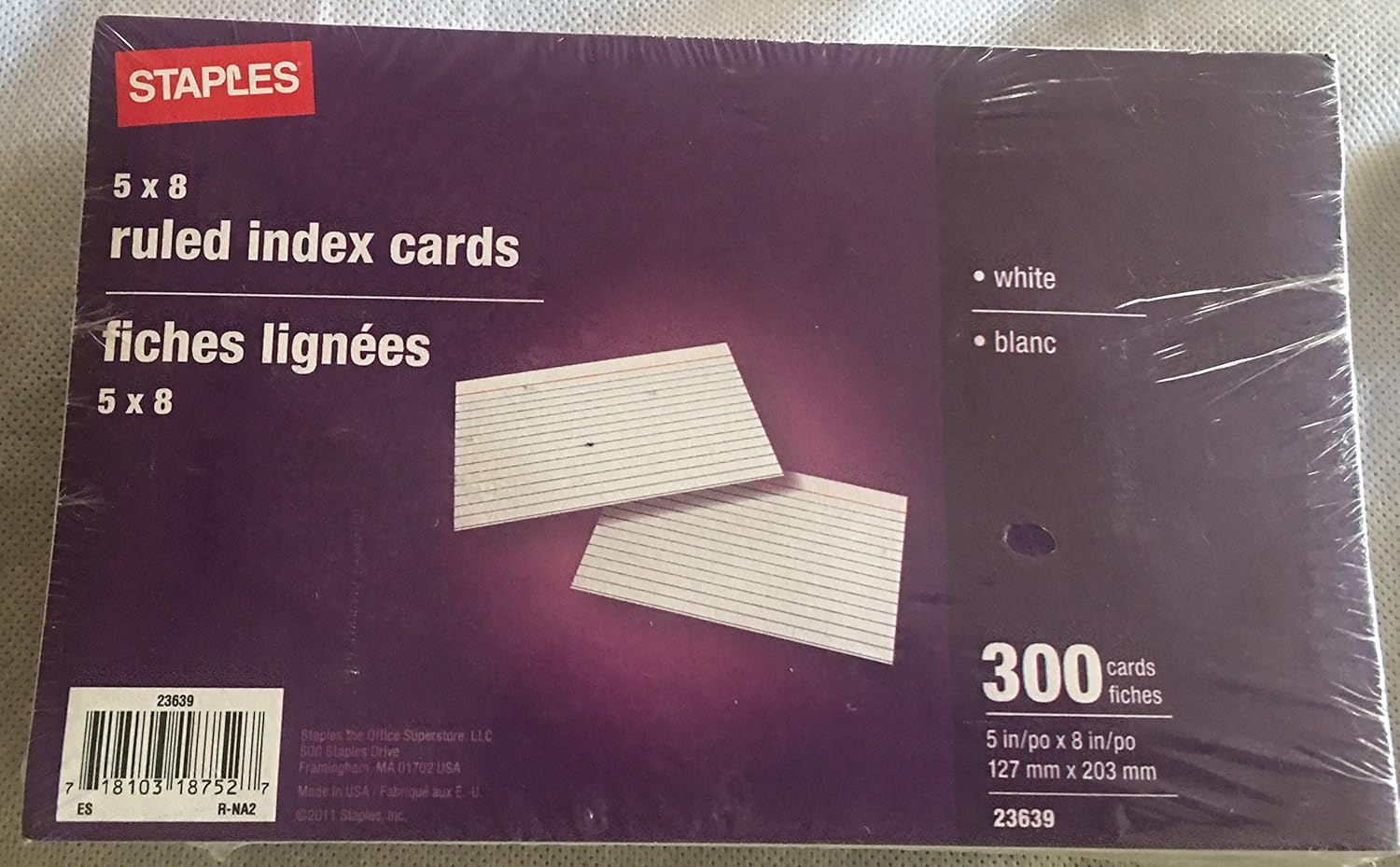 Amazon.com : Staples 5x8 ruled index cards : Office Products